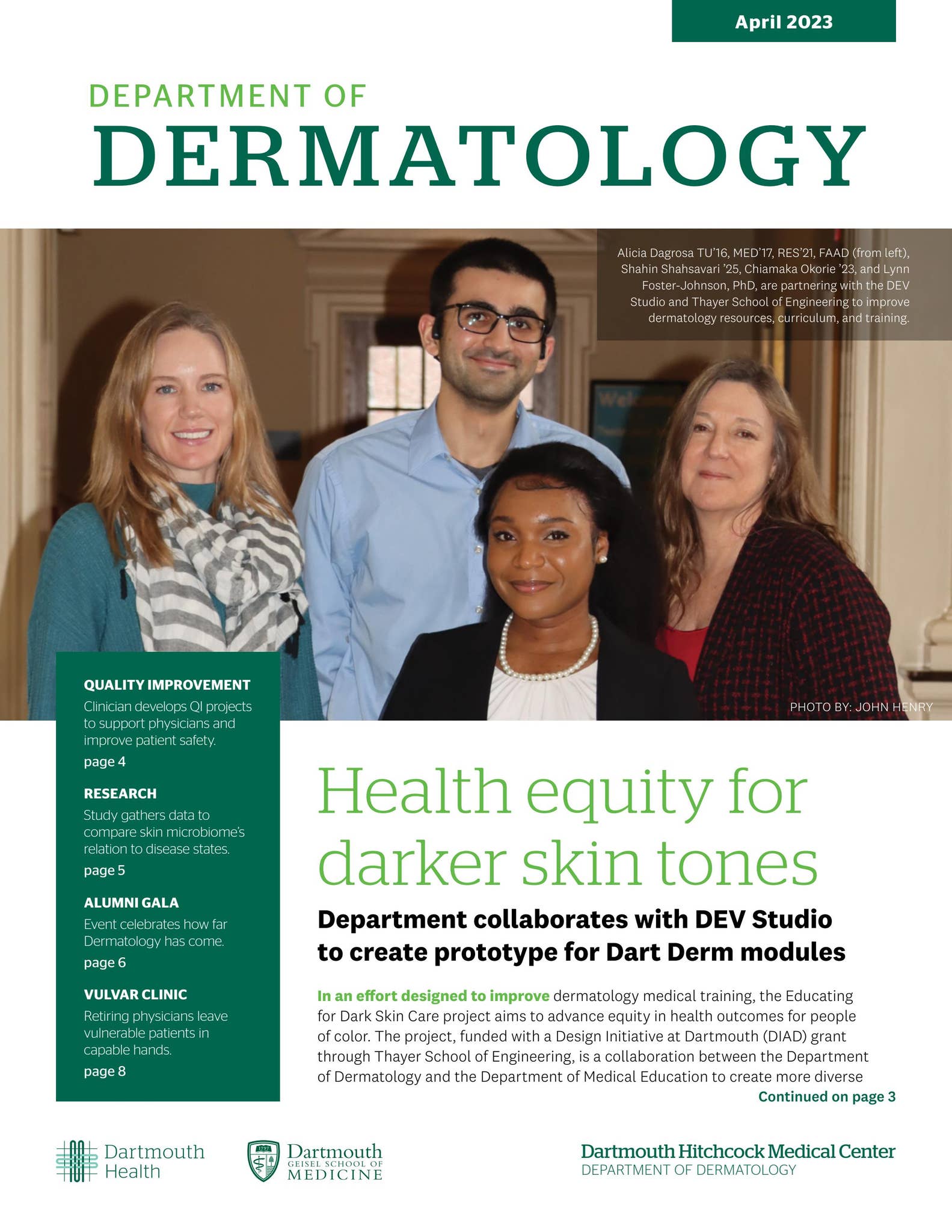 Department of Dermatology — Spring 2023 by Dartmouth Health | Geisel ...