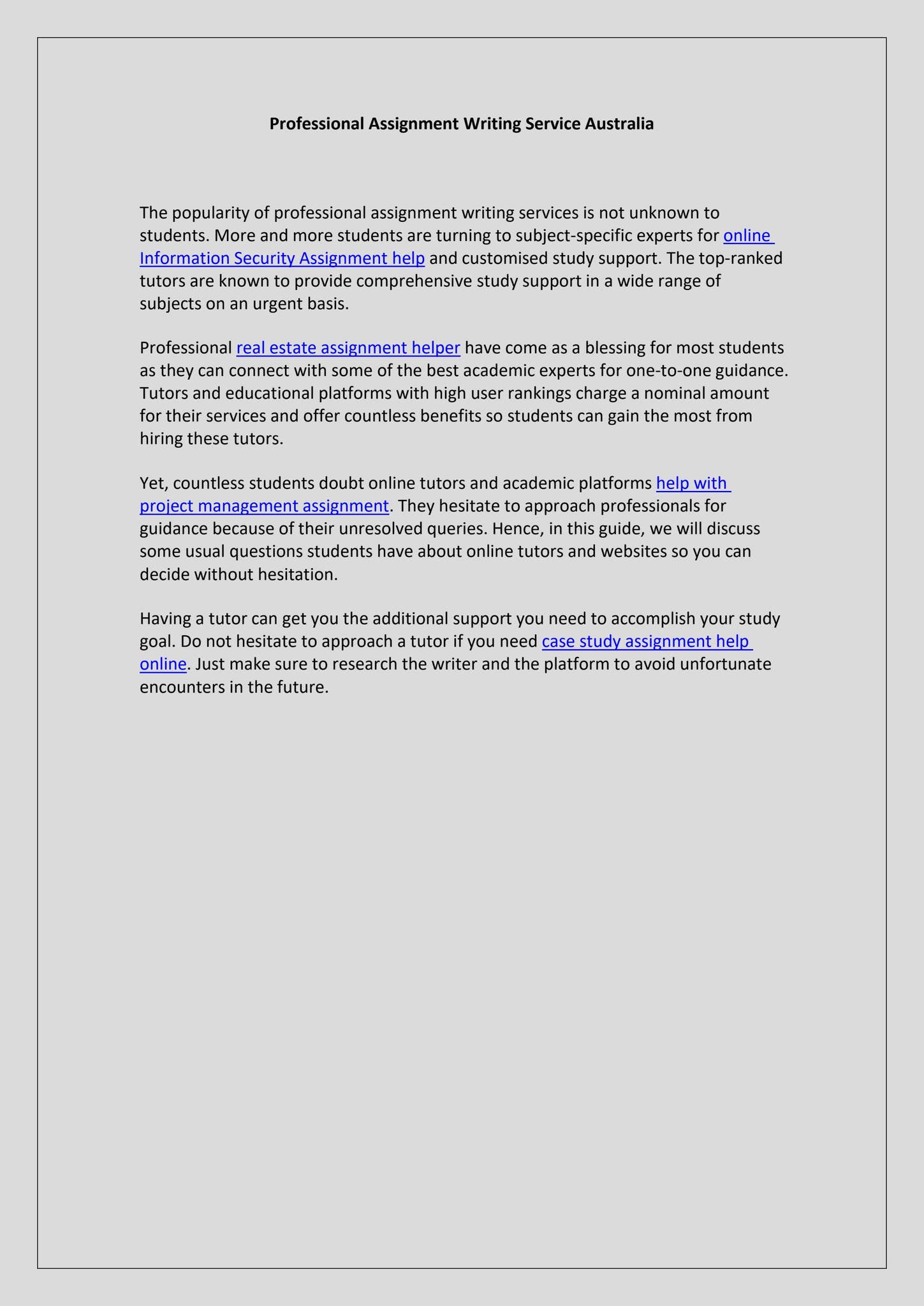 Professional Assignment Writing Service Australia by Chloe decker - Issuu