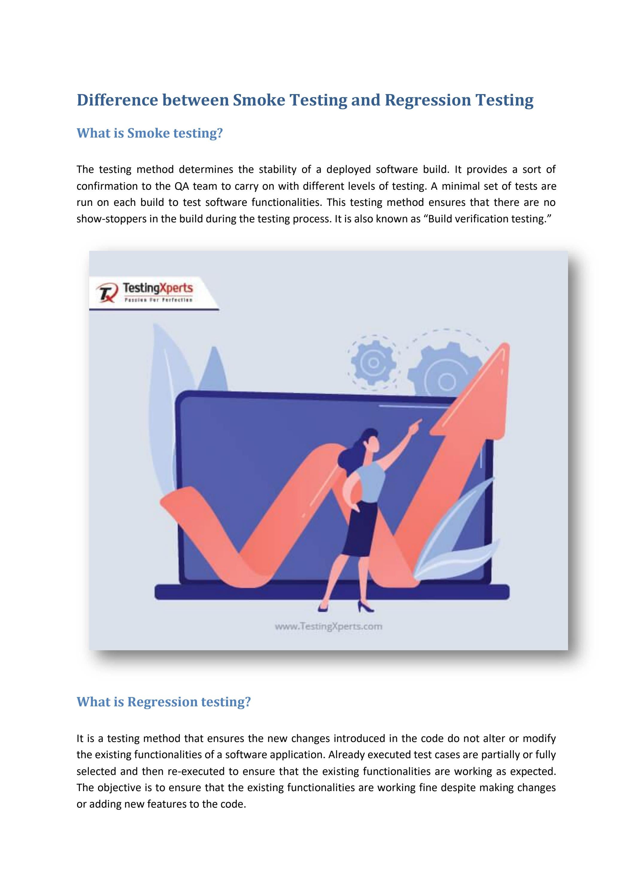Difference Between Smoke Testing And Regression Testing By Riley Claire Issuu