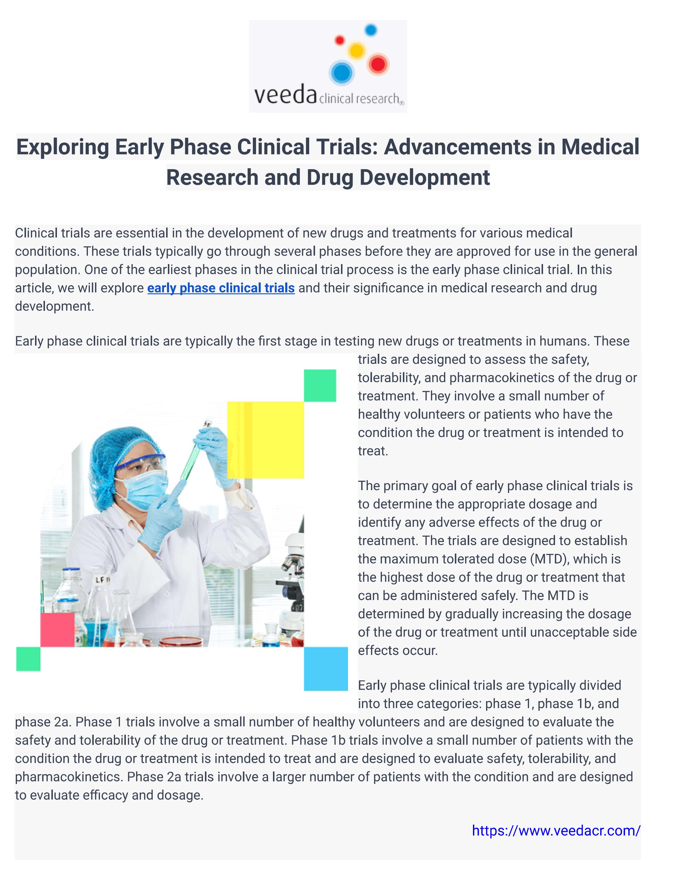 Exploring Early Phase Clinical Trials: Advancements in Medical Research ...