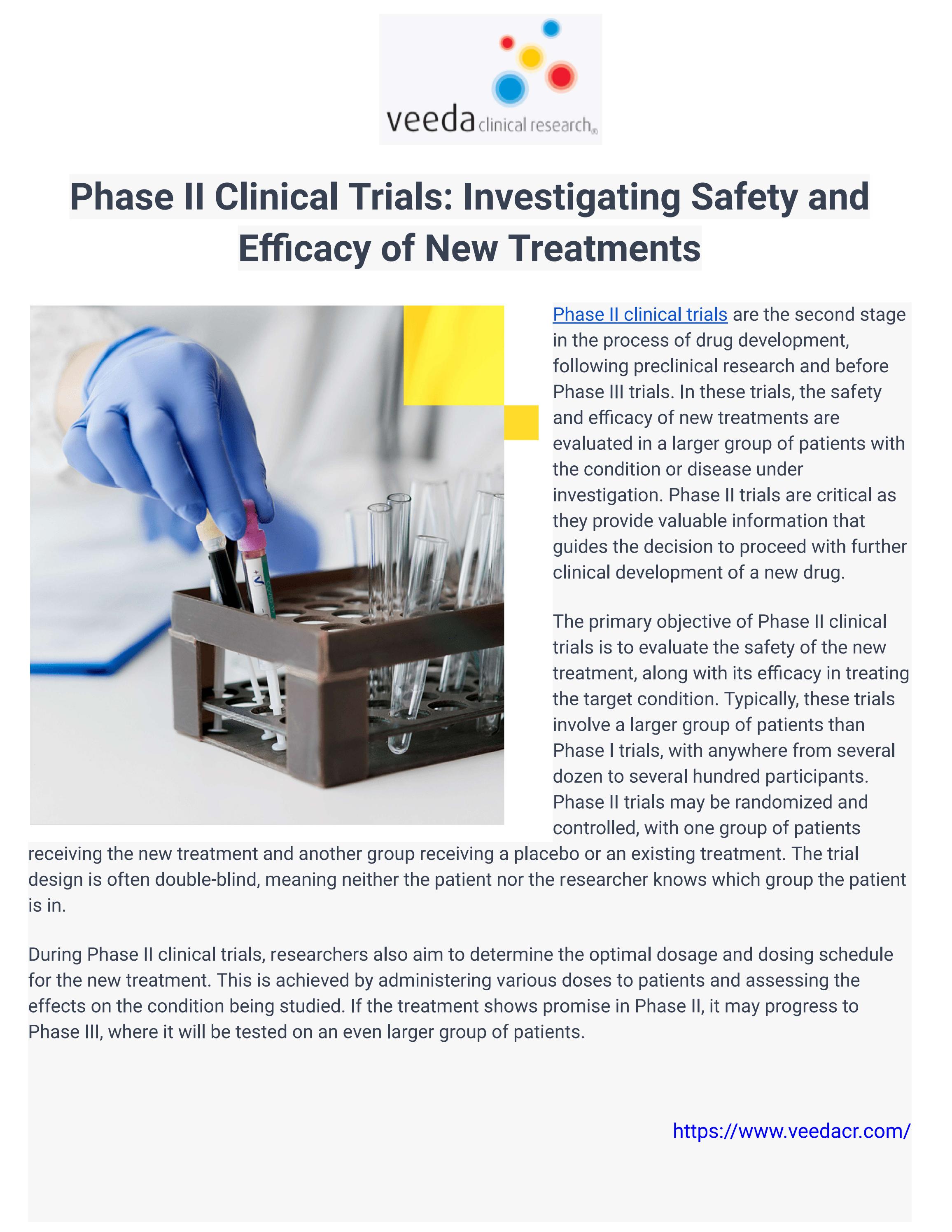 Phase II Clinical Trials: Investigating Safety and Efficacy of New ...