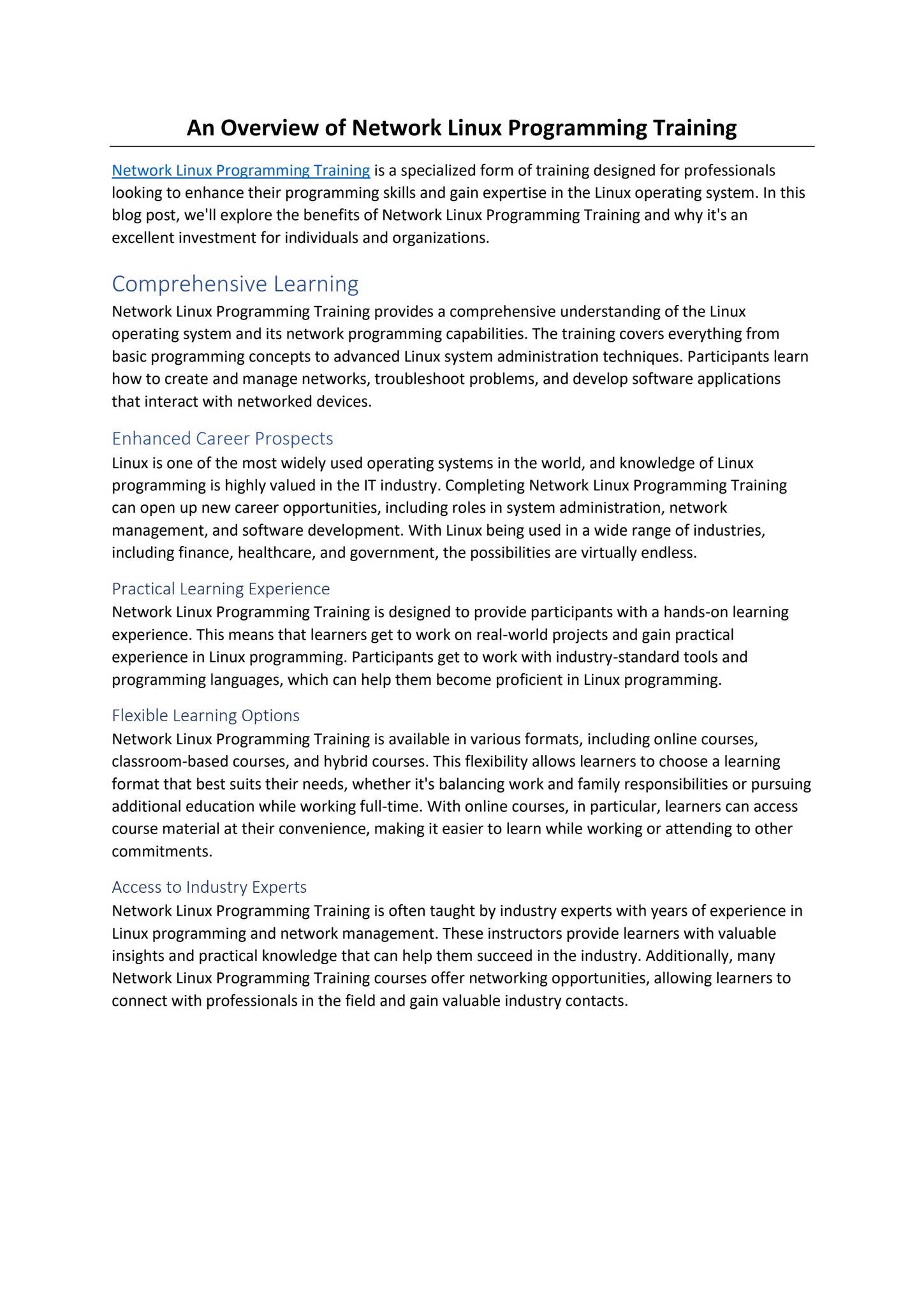 An Overview of Network Linux Programming Training by Article Senior - Issuu