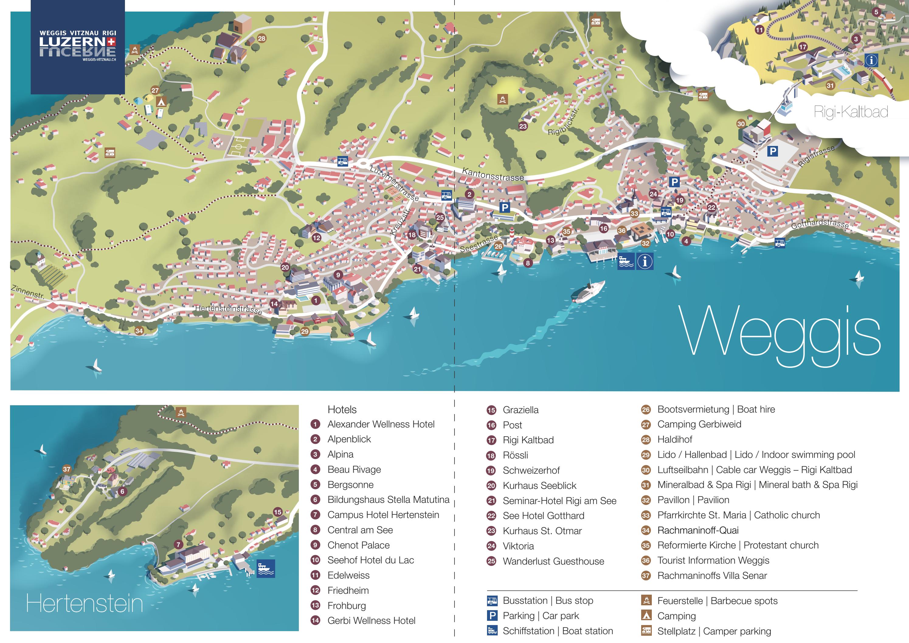 Weggis, Vitznau, Rigi Map by Chenot - Issuu