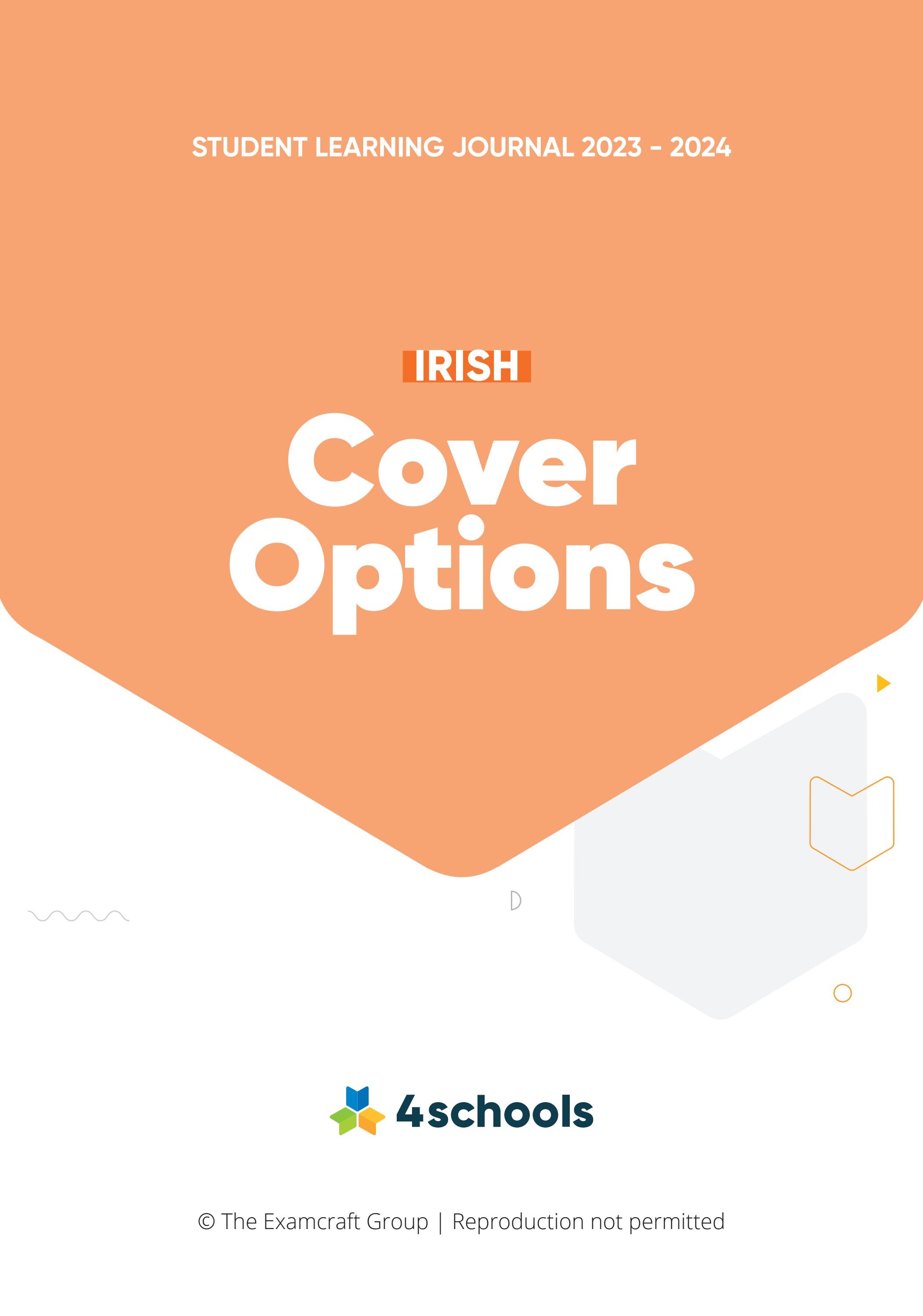 Student Learning Journal - Cover Options - Irish by The Examcraft Group ...