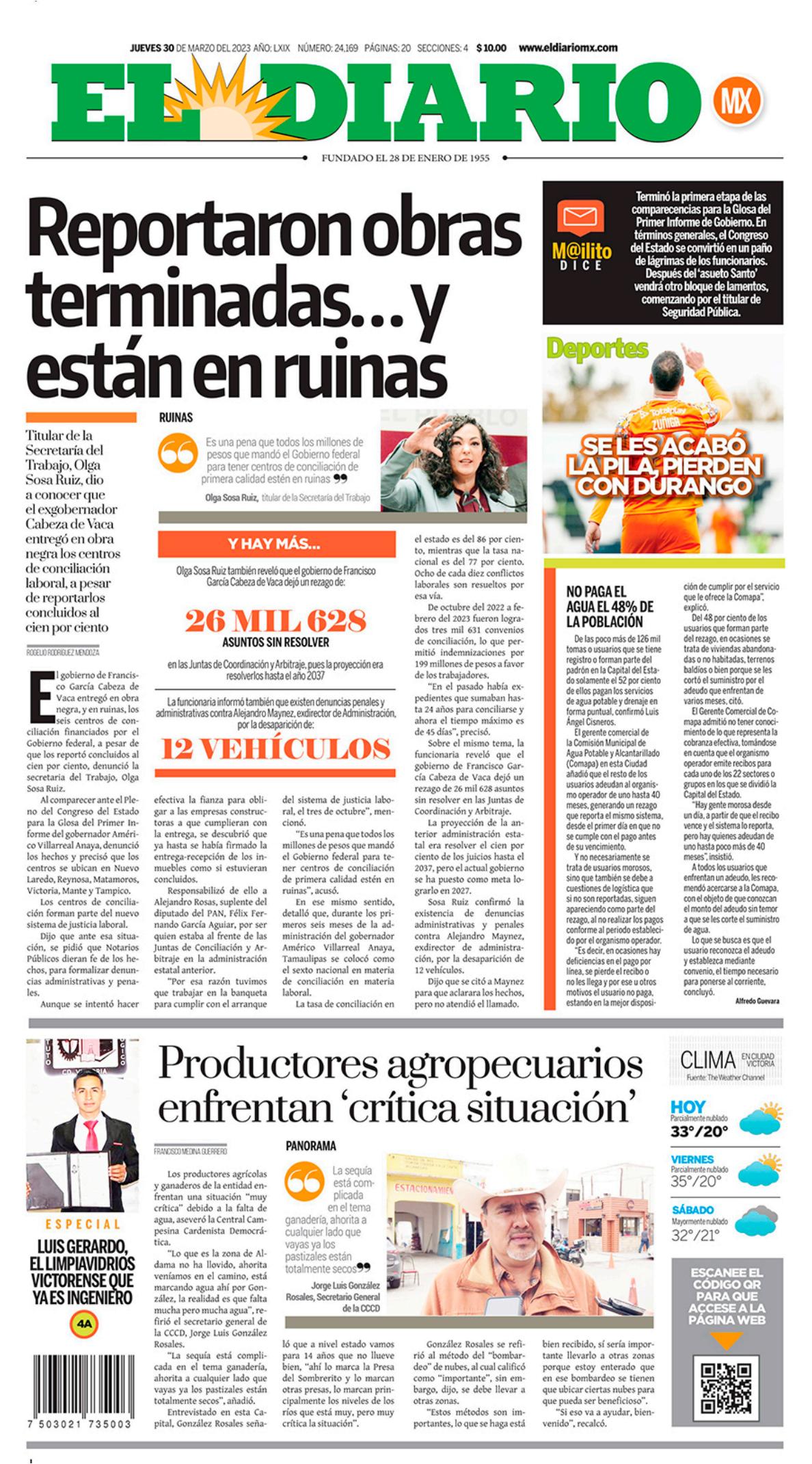 El Diario #25,056 by El Diario de Ciudad Victoria - Issuu