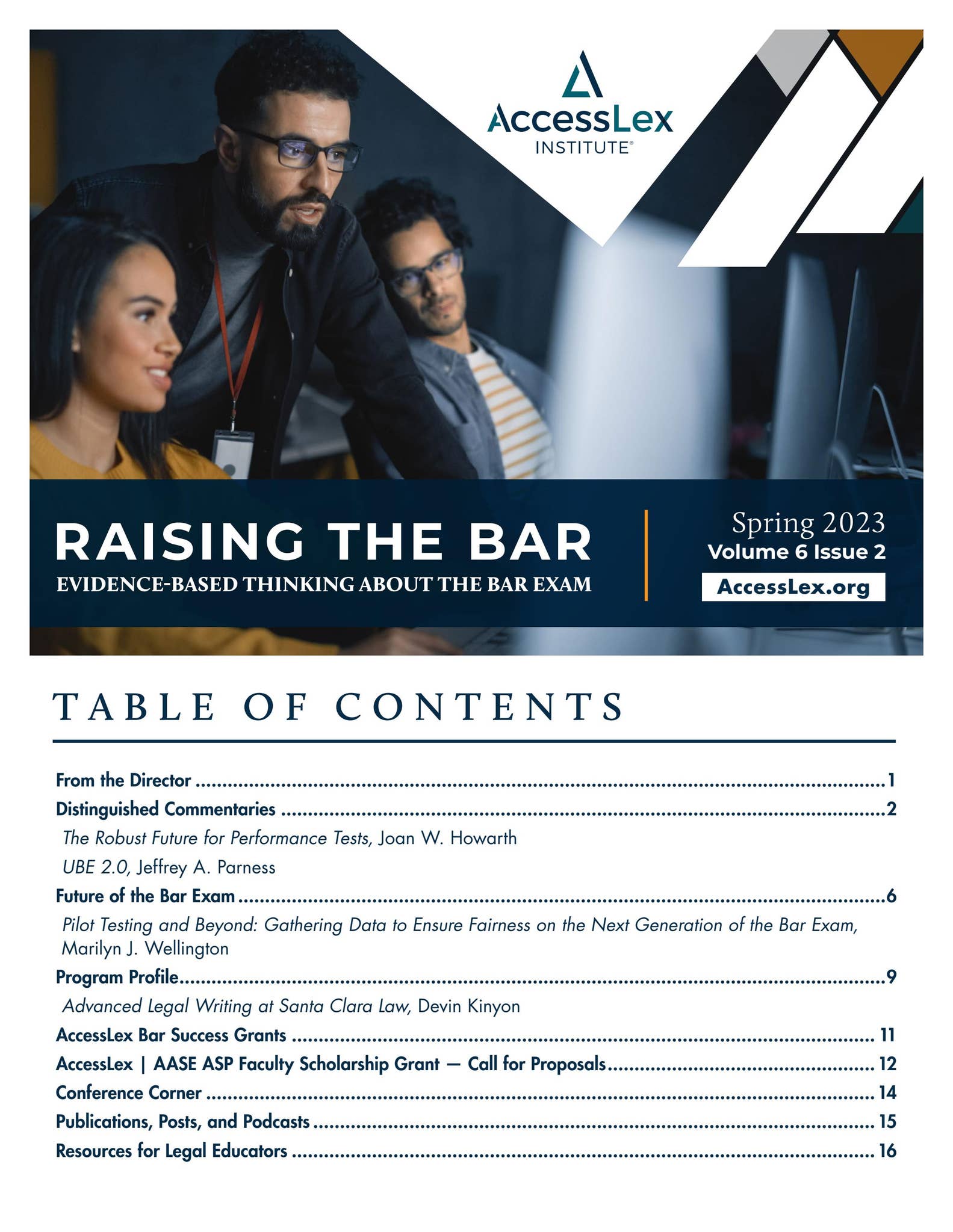 Raising the Bar | Spring 2023 Volume 6 Issue 2 by AccessLex Team - Issuu