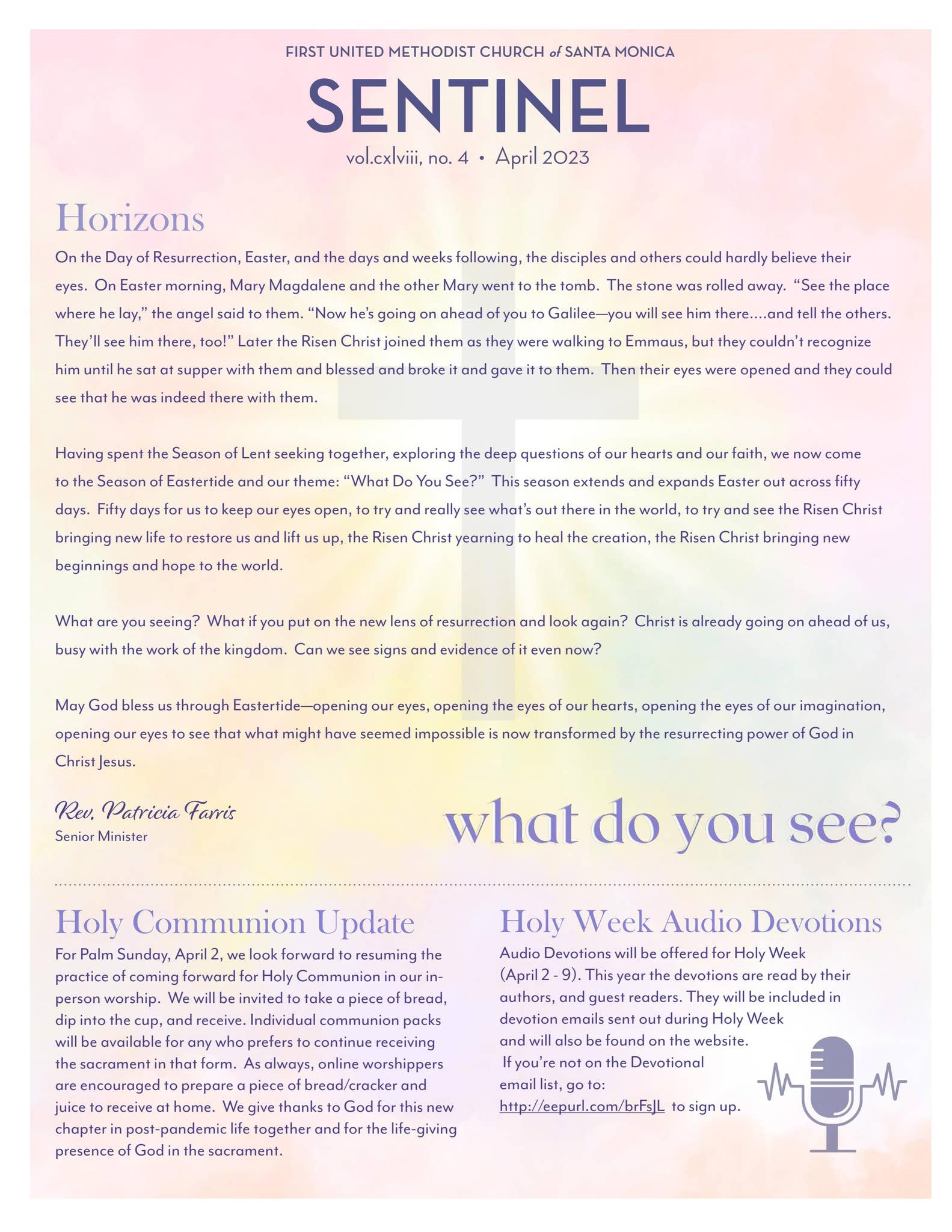 First United Methodist Church of Santa Monica - The Sentinel Newsletter ...
