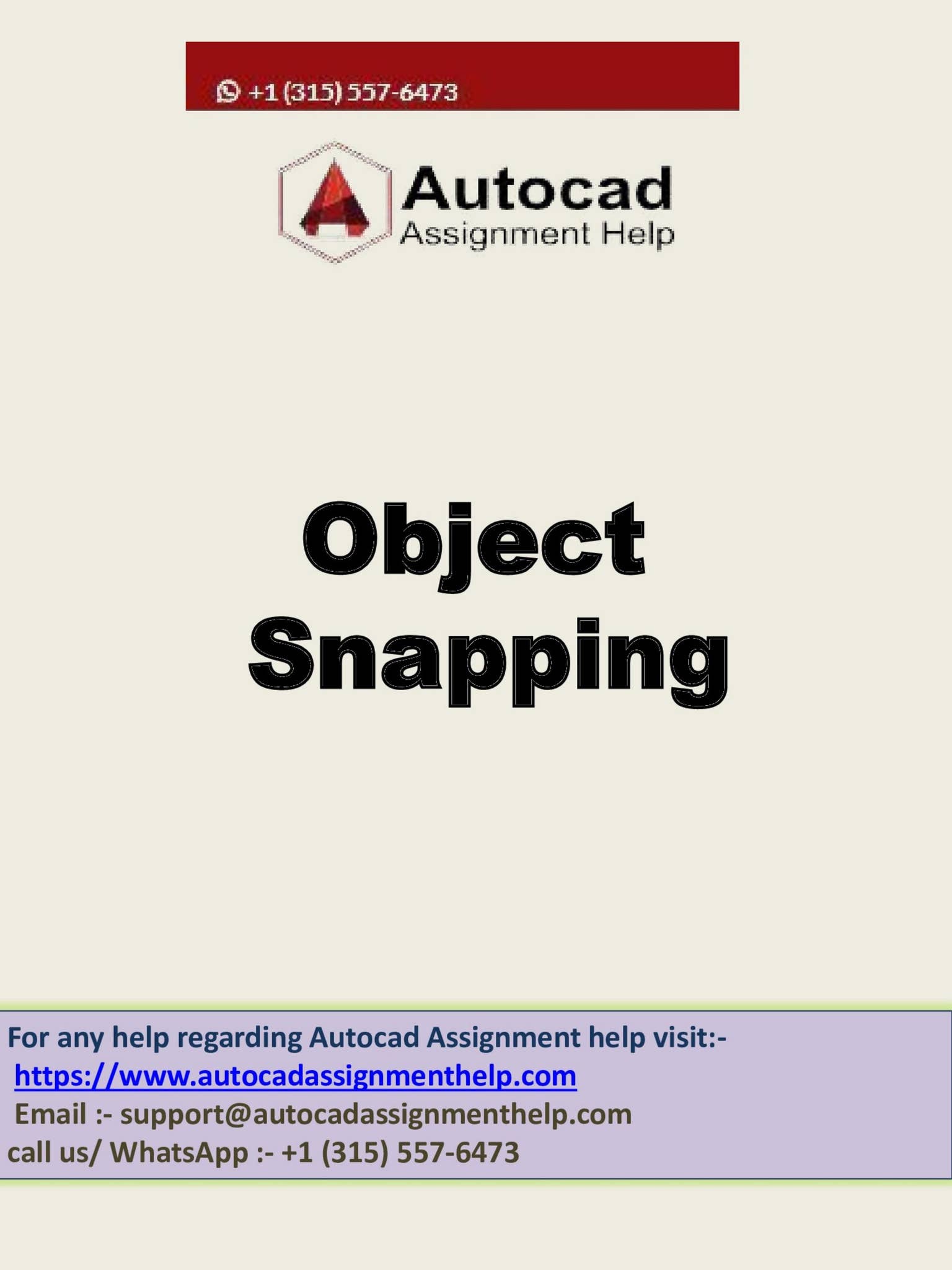 Object Snapping AutoCAD Sample by AutoCAD Assignment Help - Issuu