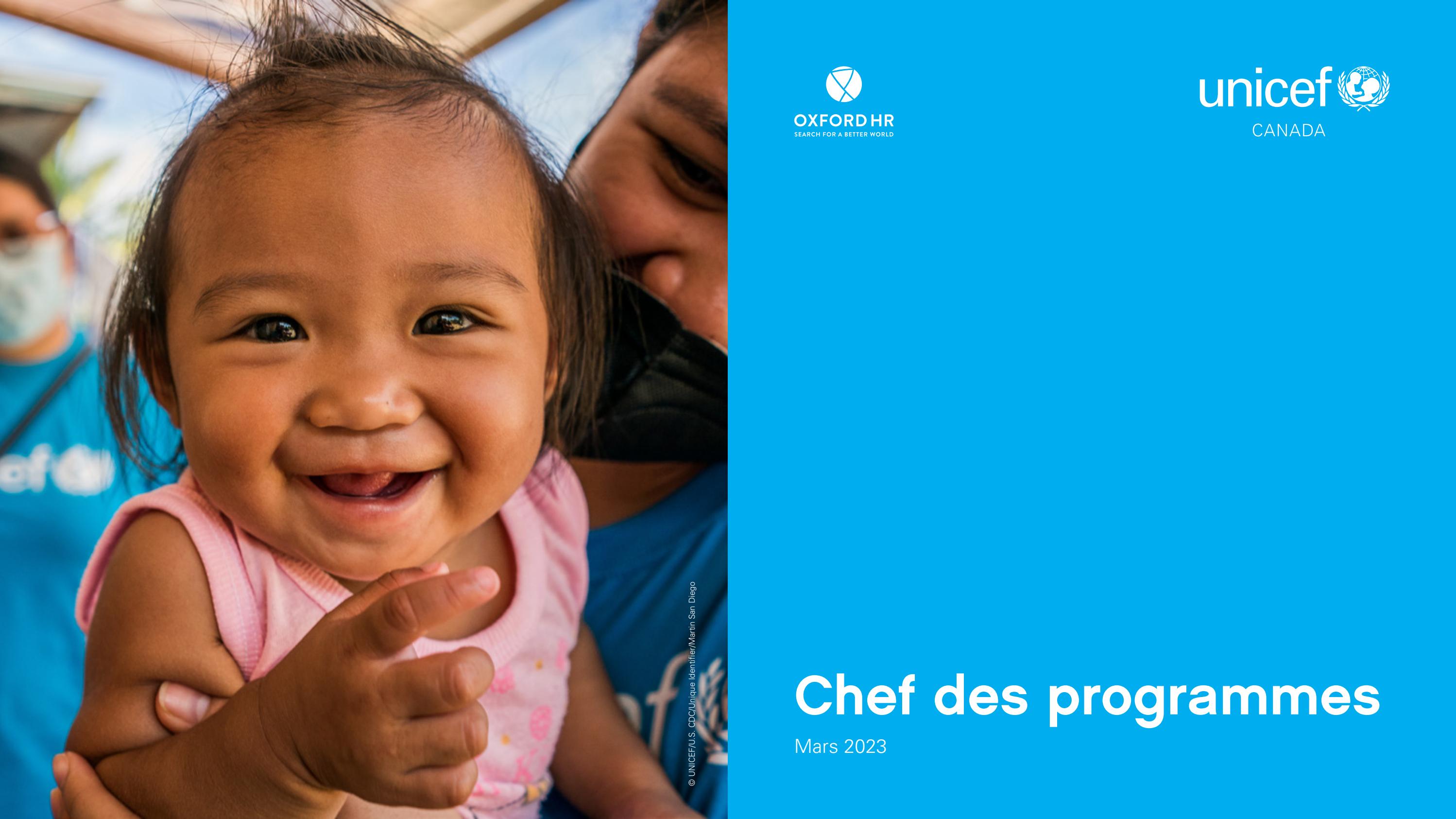 UNICEF Canada - Chef des programmes by Oxford HR - Issuu