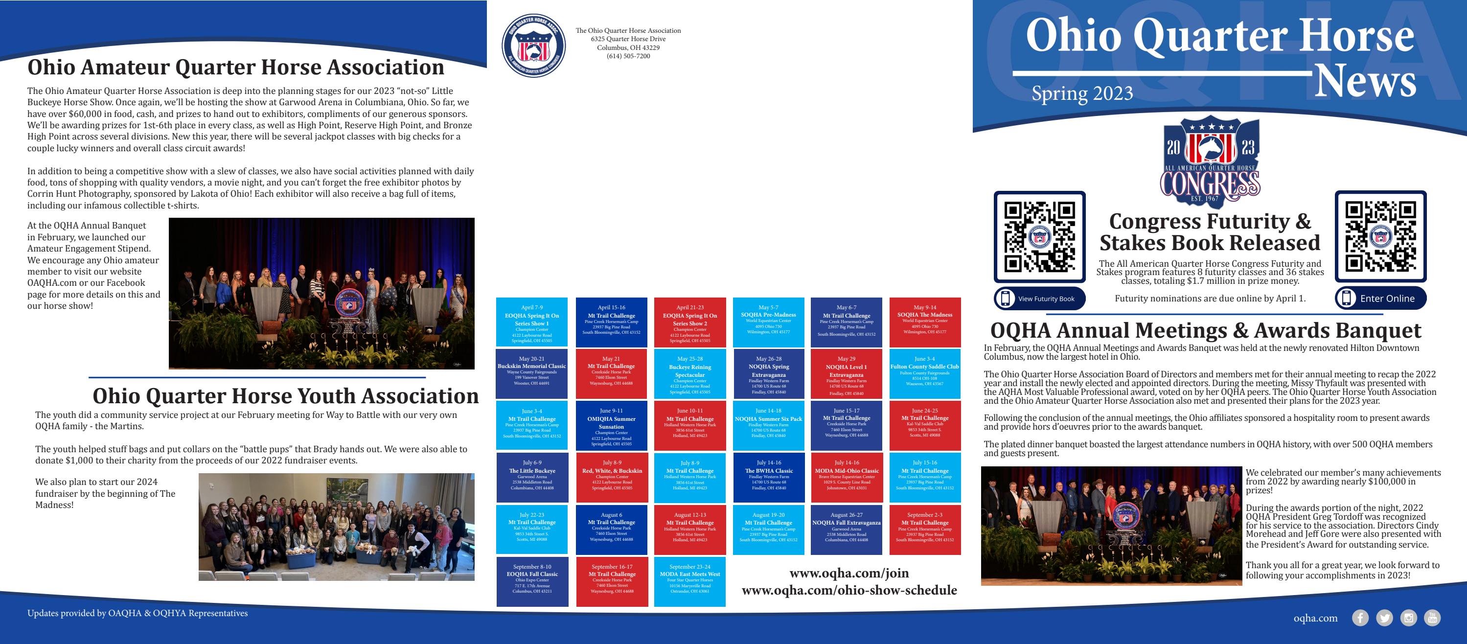 OQHA 2023 Spring Newsletter by Ohio Quarter Horse Association - Issuu