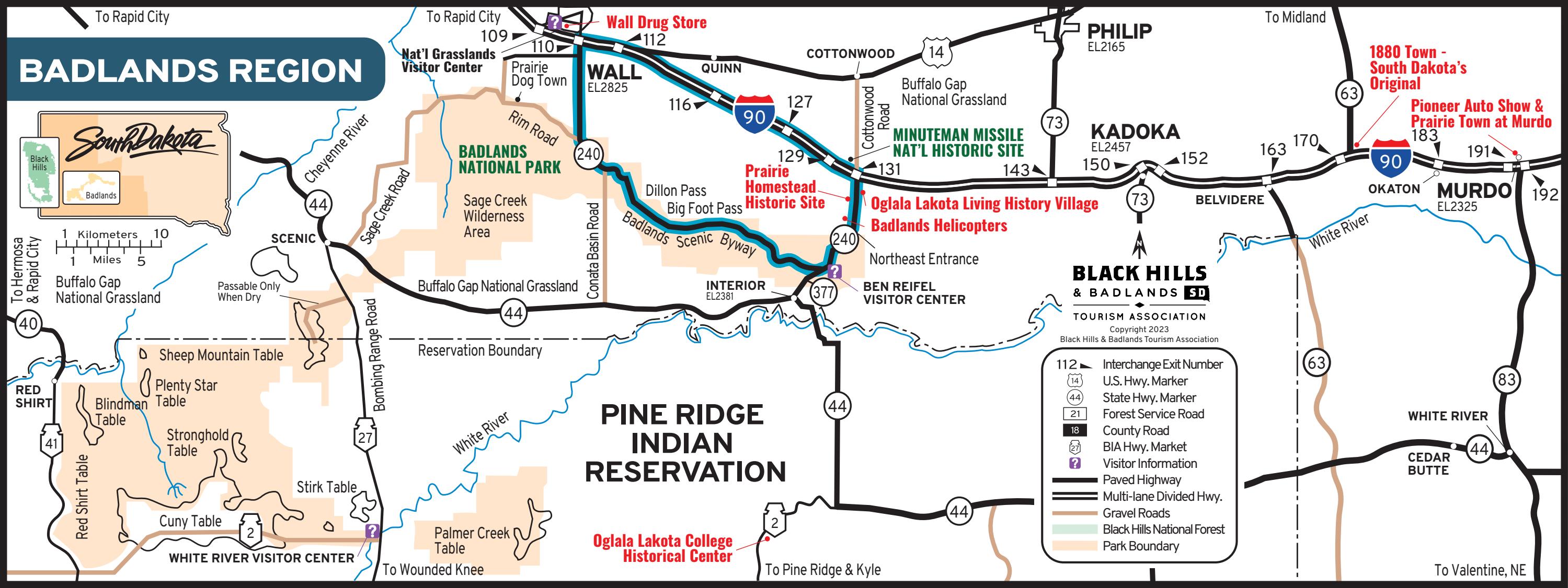 Badlands Map by Black Hills & Badlands, SD - Issuu