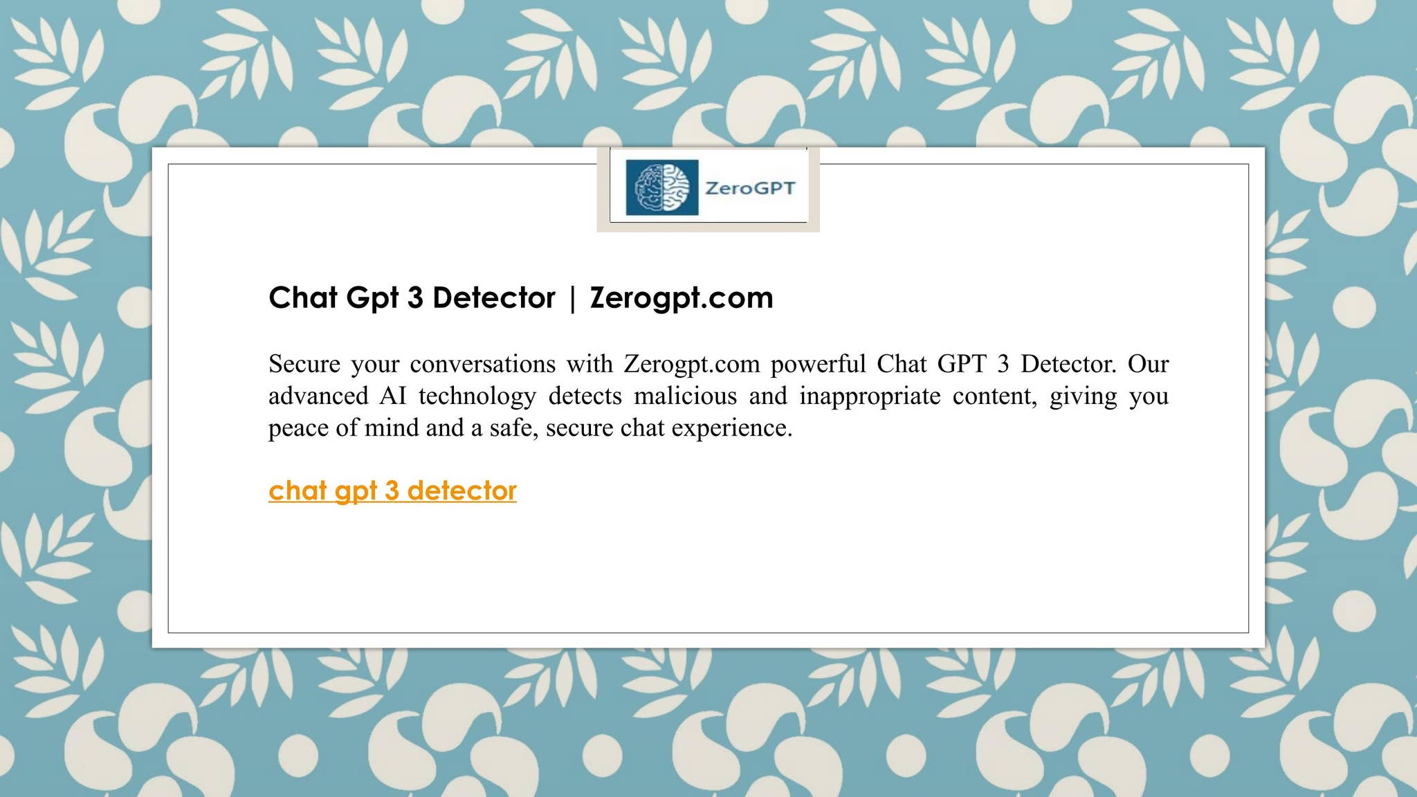 Chat Gpt 3 Detector | Zerogpt.com by Zero GPT - Issuu