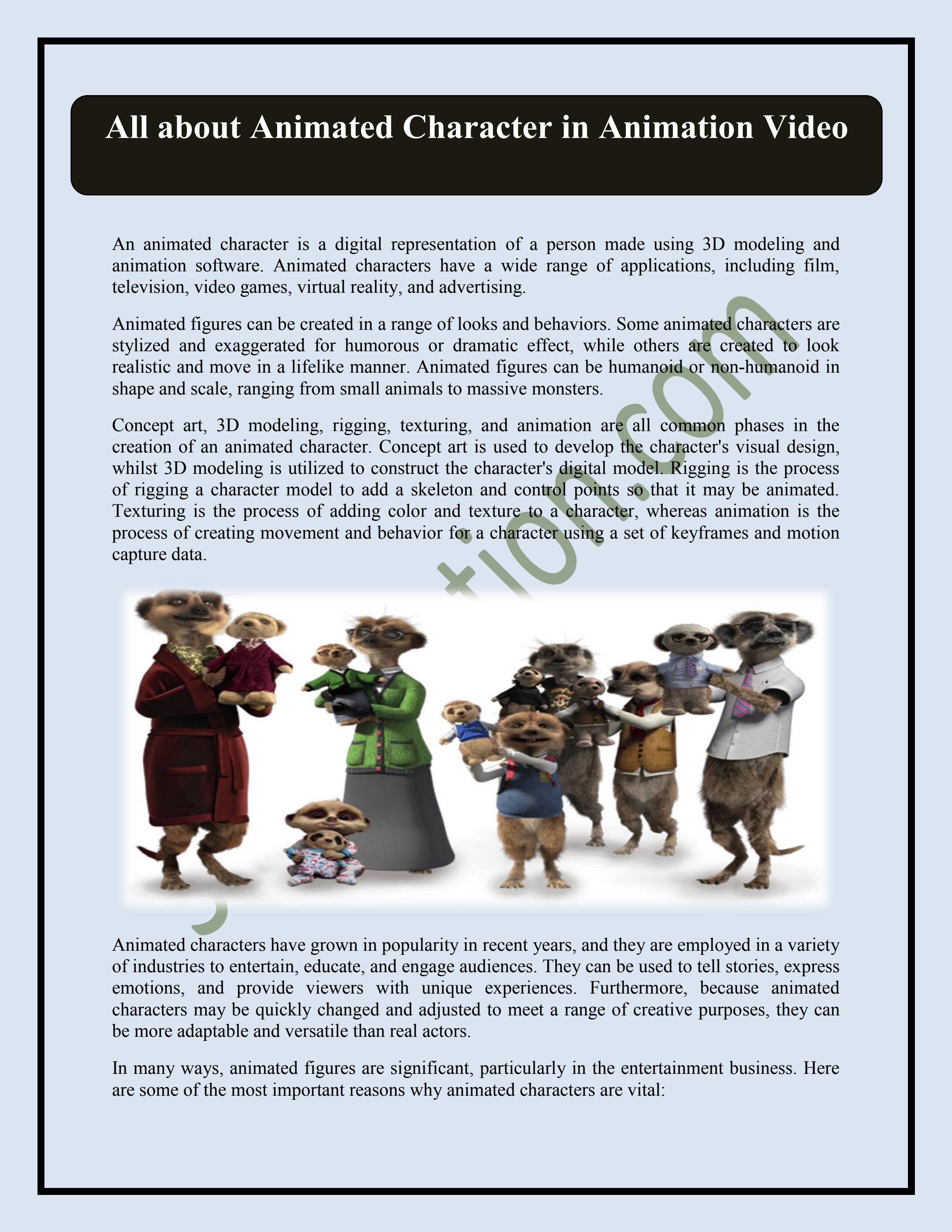 All about Animated Character in Animation Video by sbanimation - Issuu