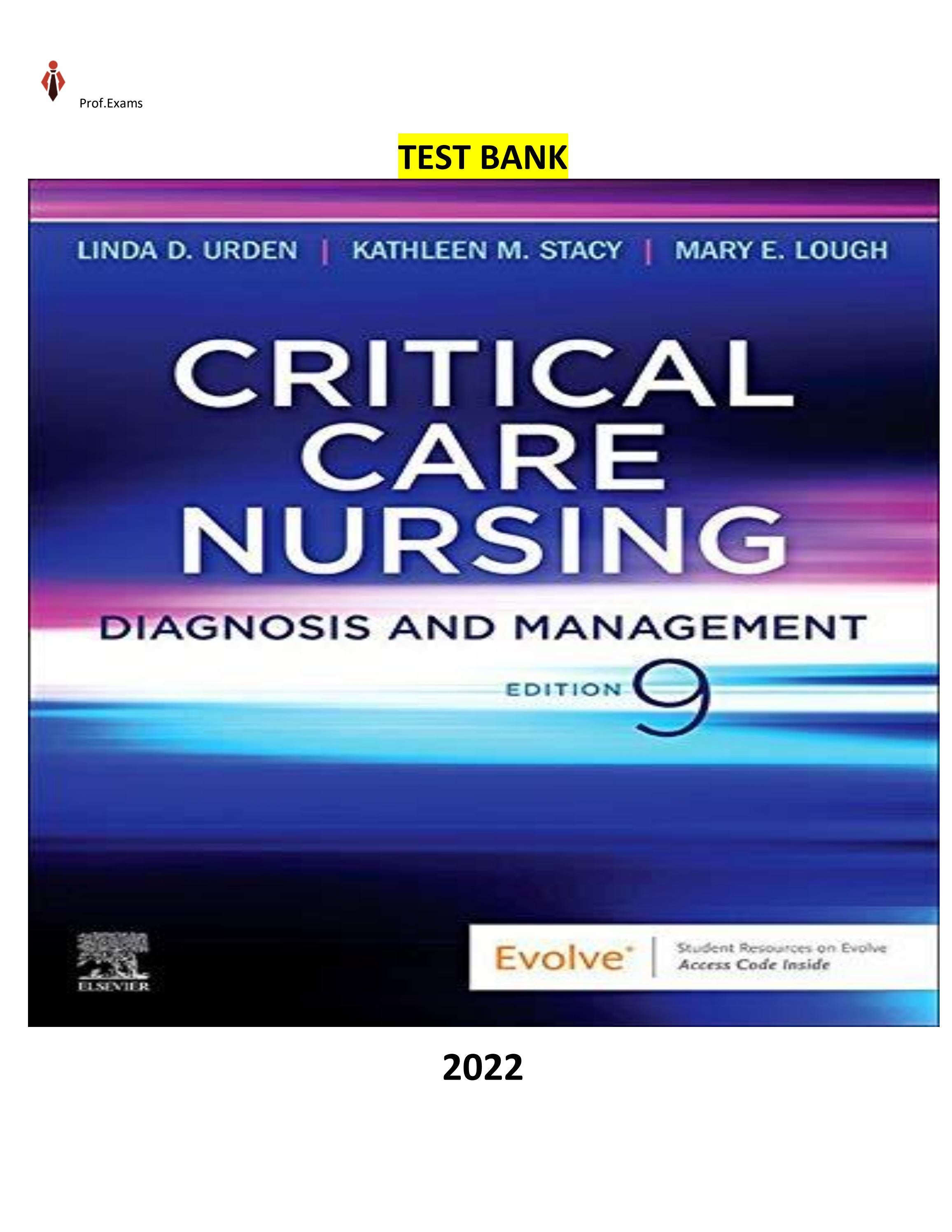 COMPLETE - Elaborated Test bank for Critical Care Nursing-Diagnosis and ...