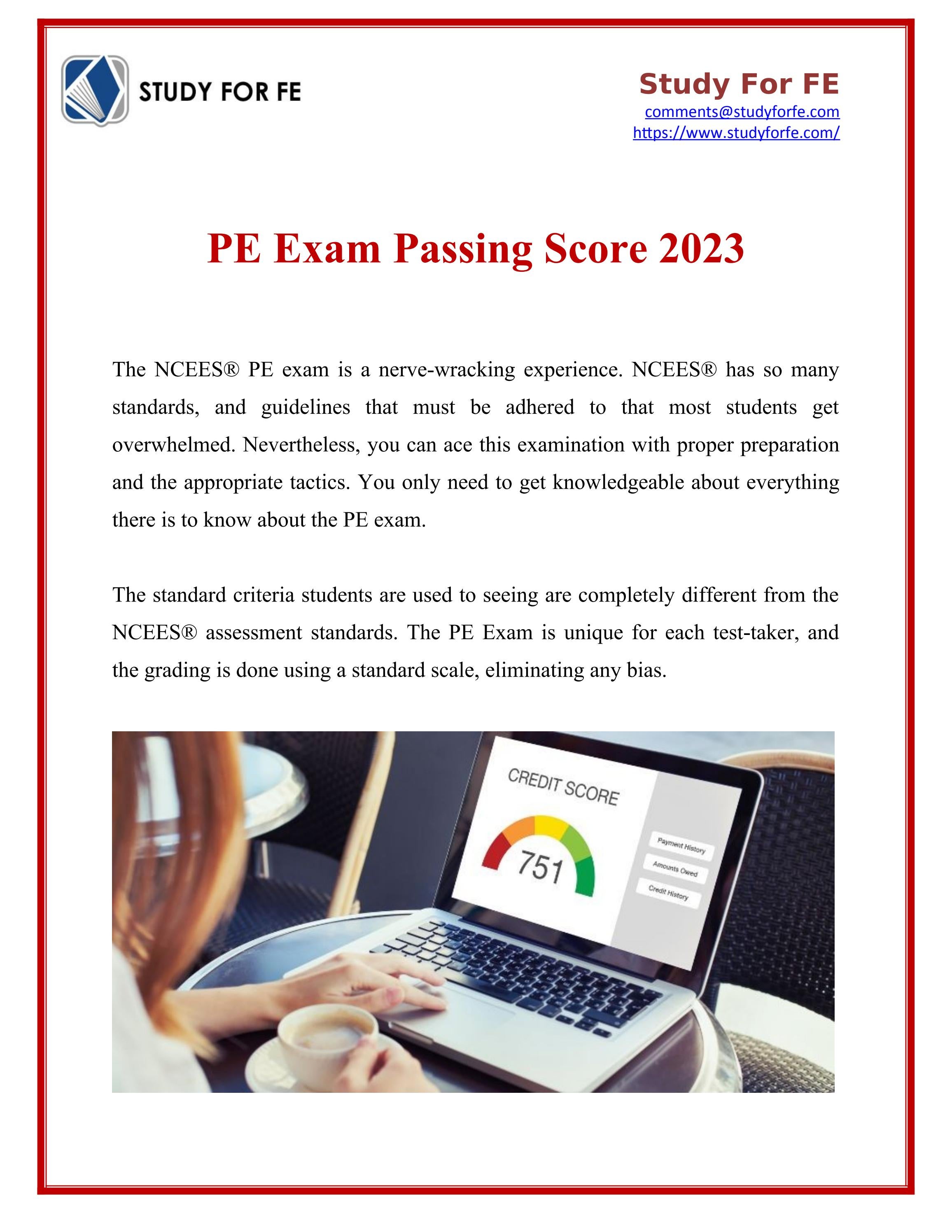 PE Exam Passing Score 2023 by Wasim Asghar - Issuu