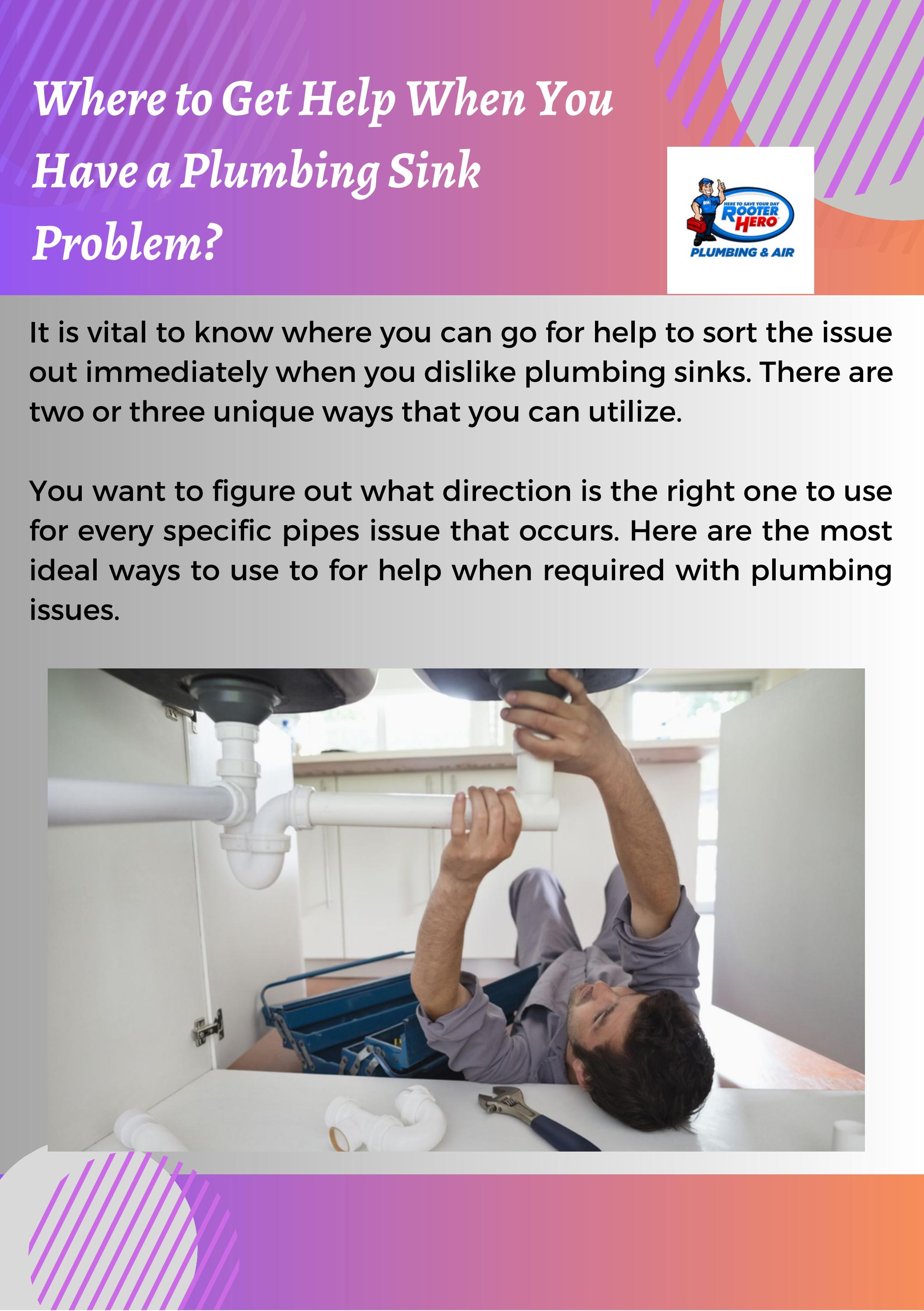 Where to Get Help When You Have a Plumbing Sink Problem by Rooter Hero ...