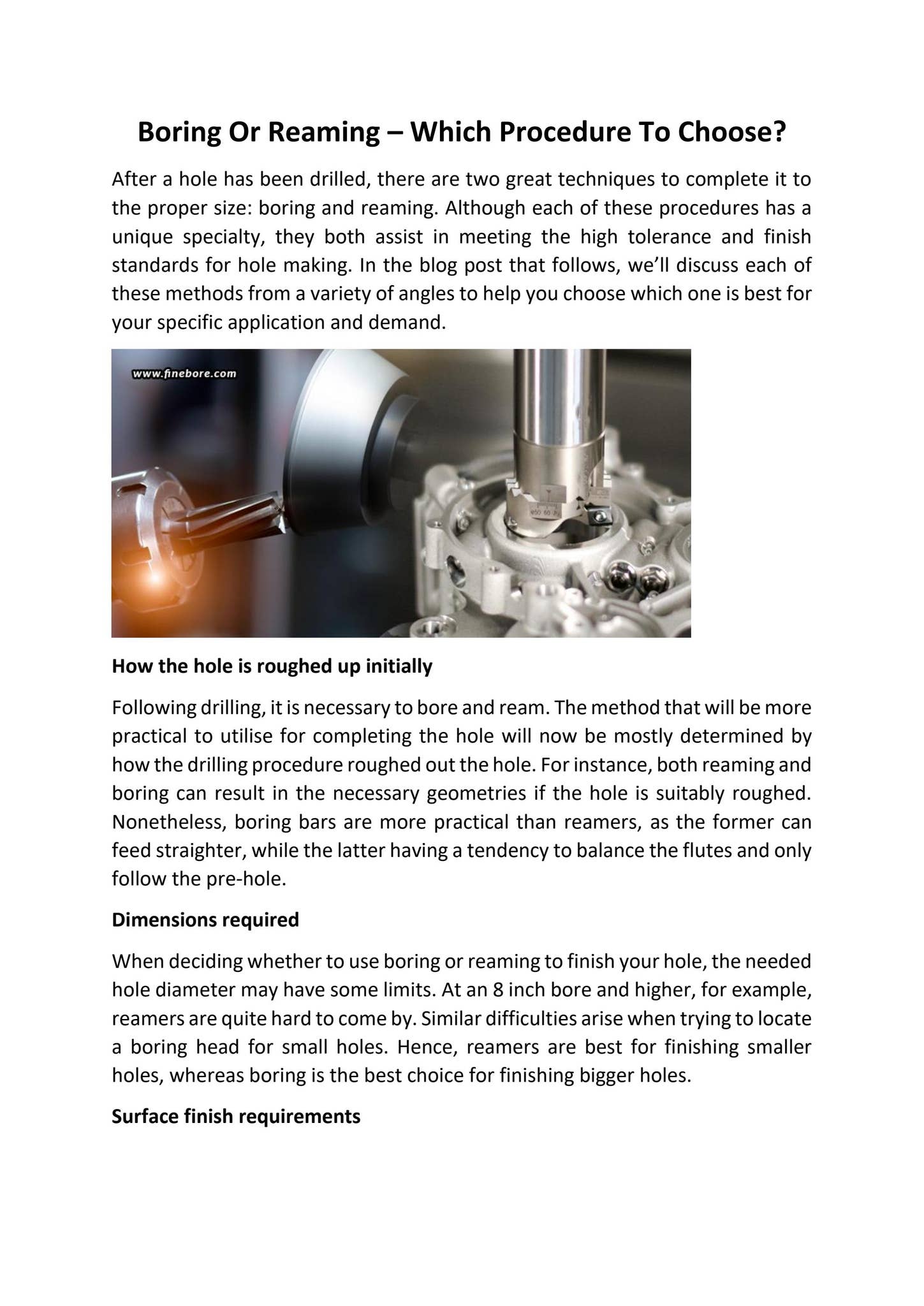 Boring Or Reaming – Which Procedure To Choose? by finetechtoolings - Issuu