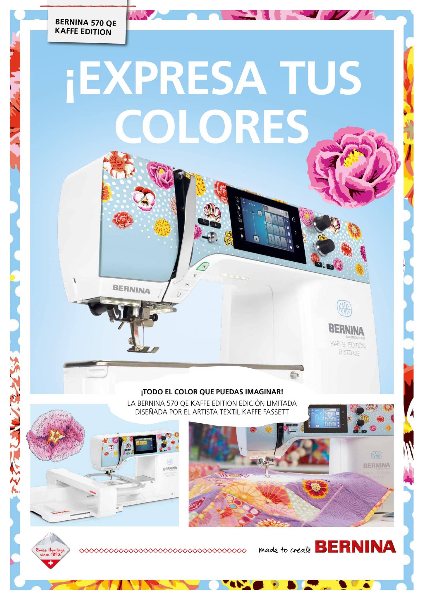 BERNINA 570 QE Kaffe Edition brochure spanish by Bernina International ...