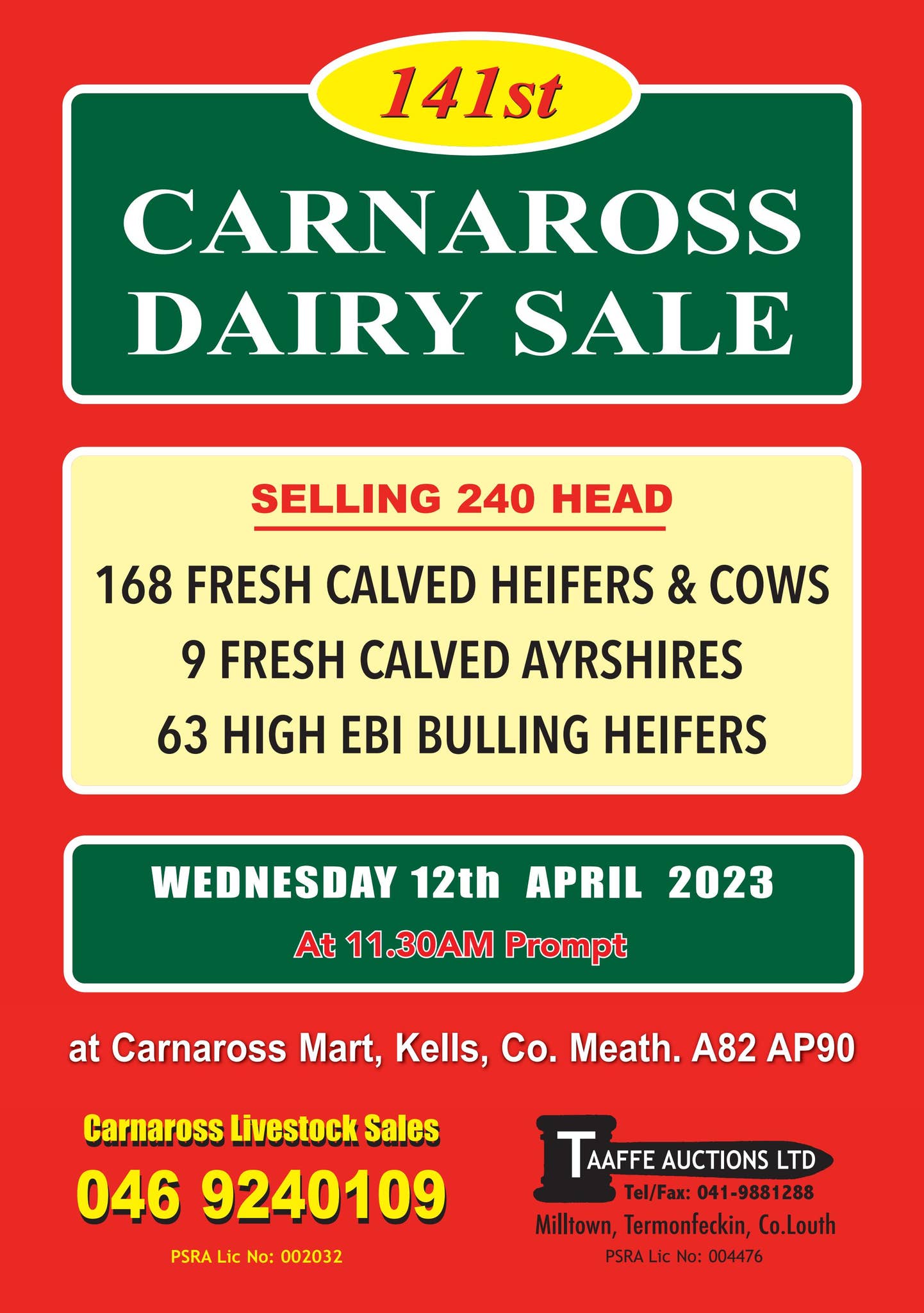 THE 141ST CARNAROSS DAIRY SALE by TAAFFE AUCTIONS LTD - Issuu