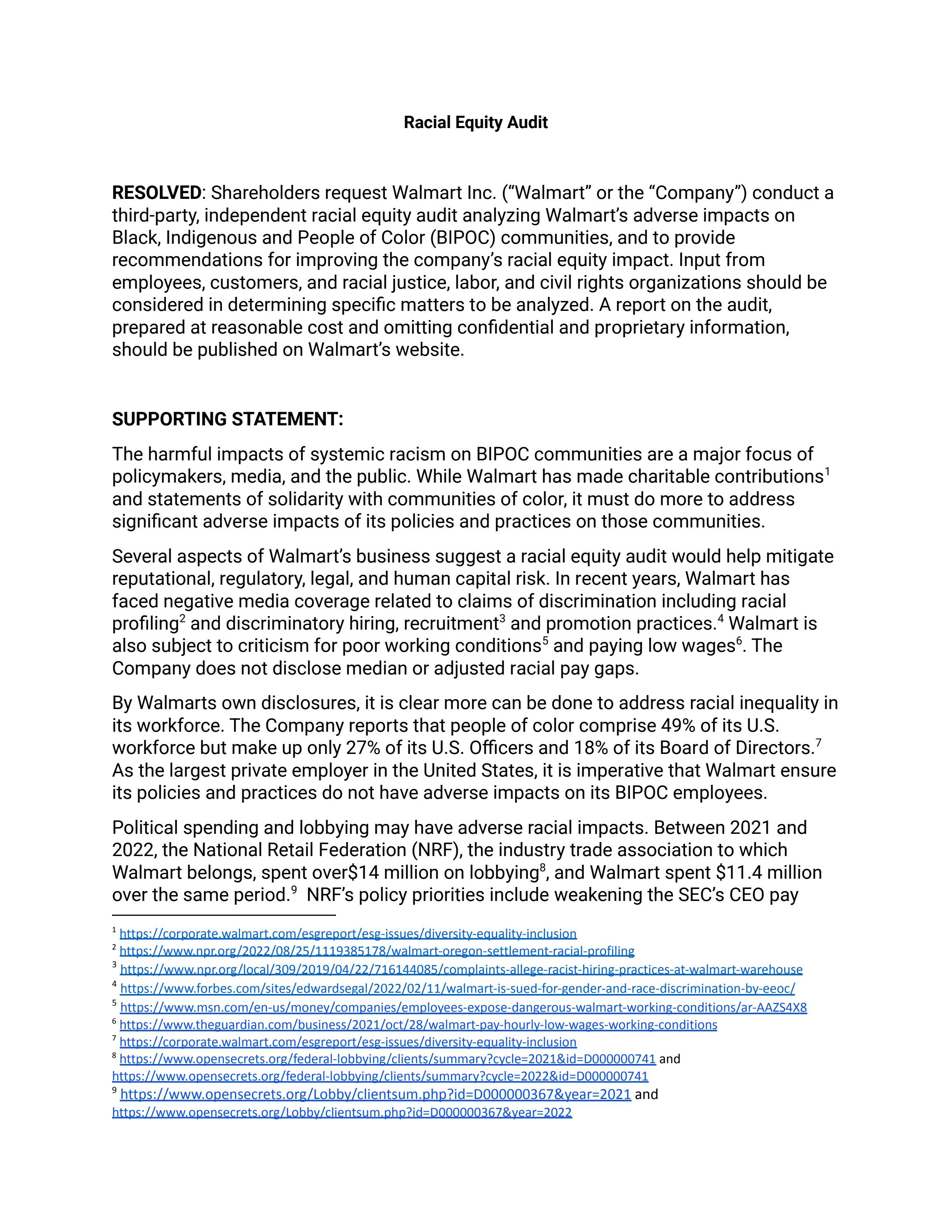 Walmart Racial Equity Audit 2023 by Intercommunity Peace & Justice ...