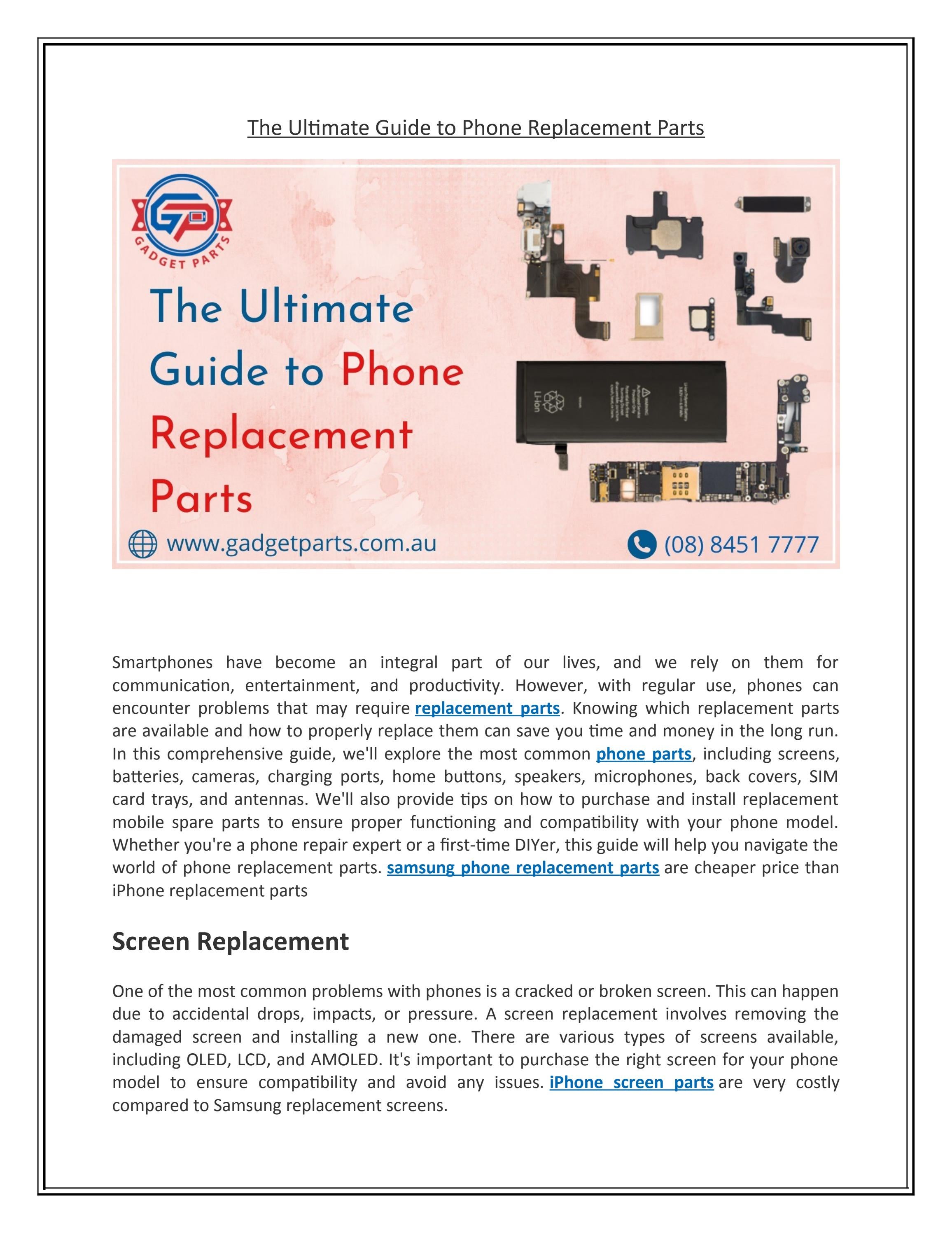 The Ultimate Guide to Phone Replacement Parts by Gadget Parts ...
