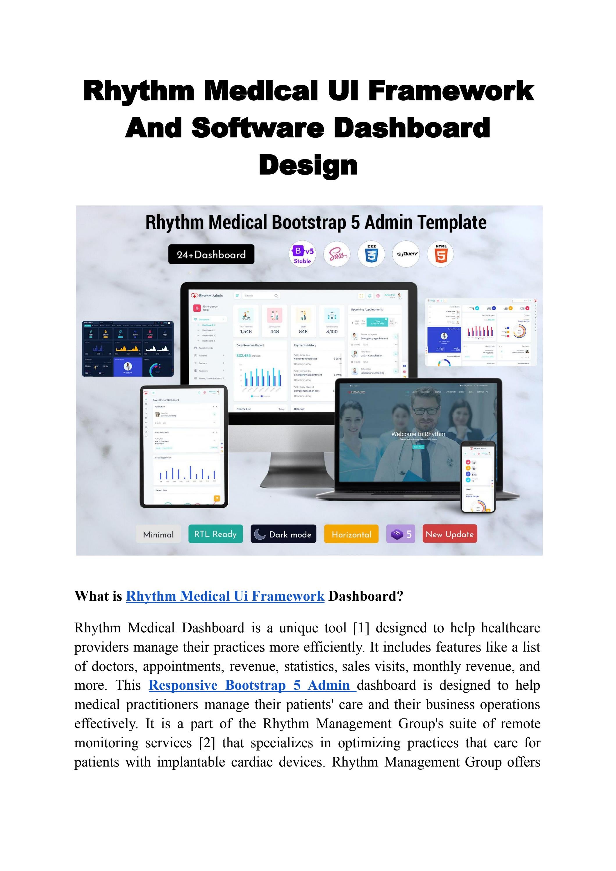 Rhythm Medical Ui Framework And Software Dashboard Design by ...