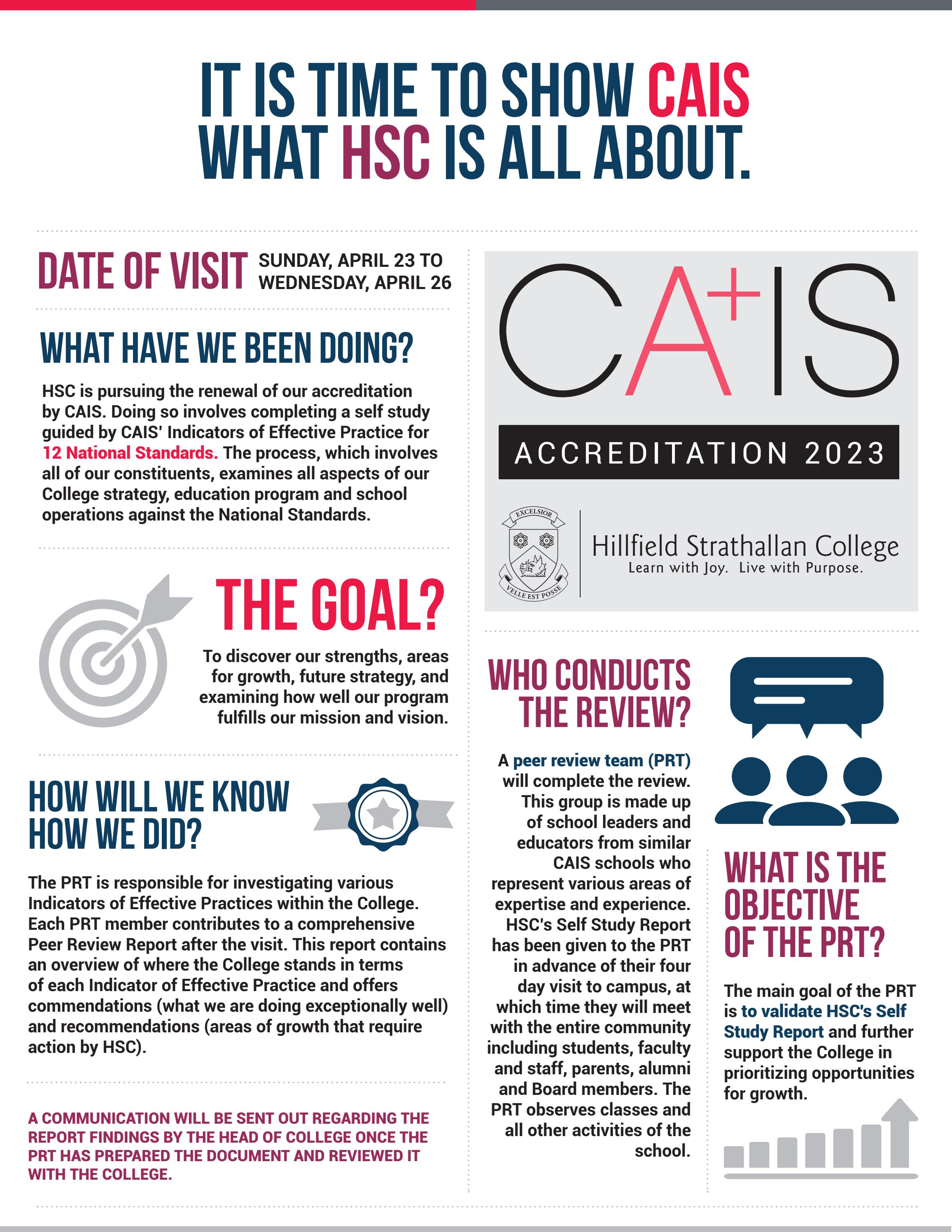HSC's 2023 CAIS Accreditation by Hillfield Strathallan College - Issuu