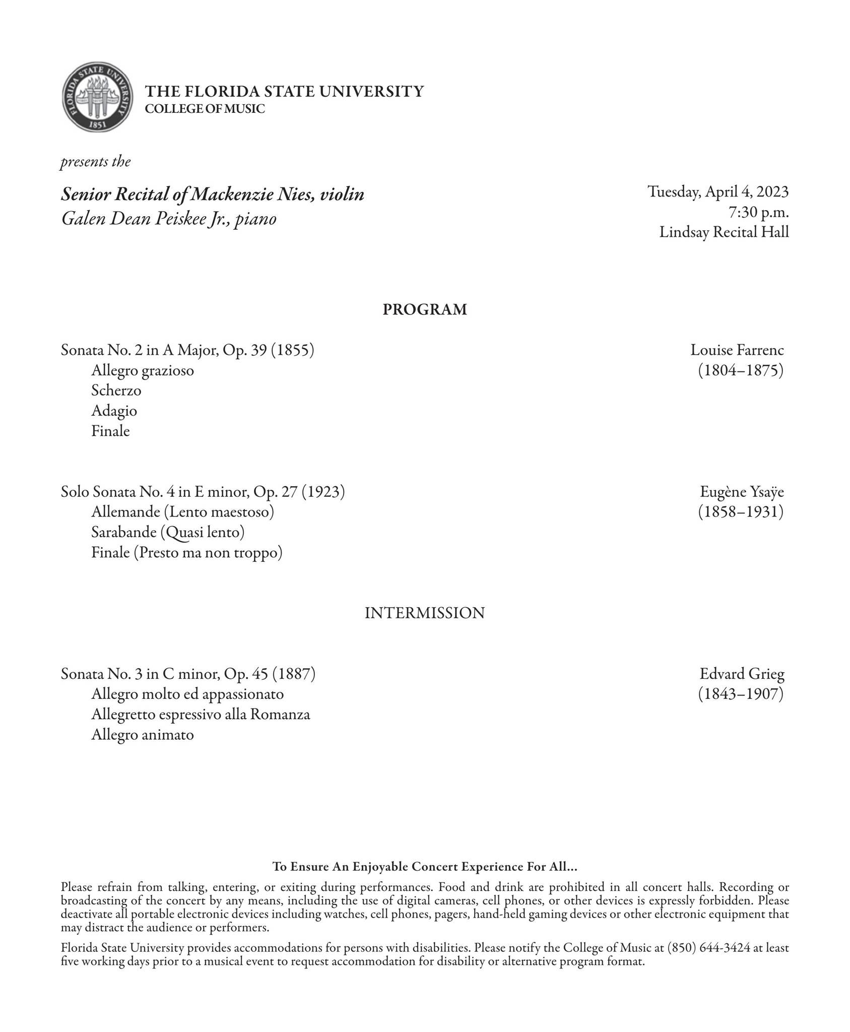 20230404_Nies by Florida State University College of Music - Issuu