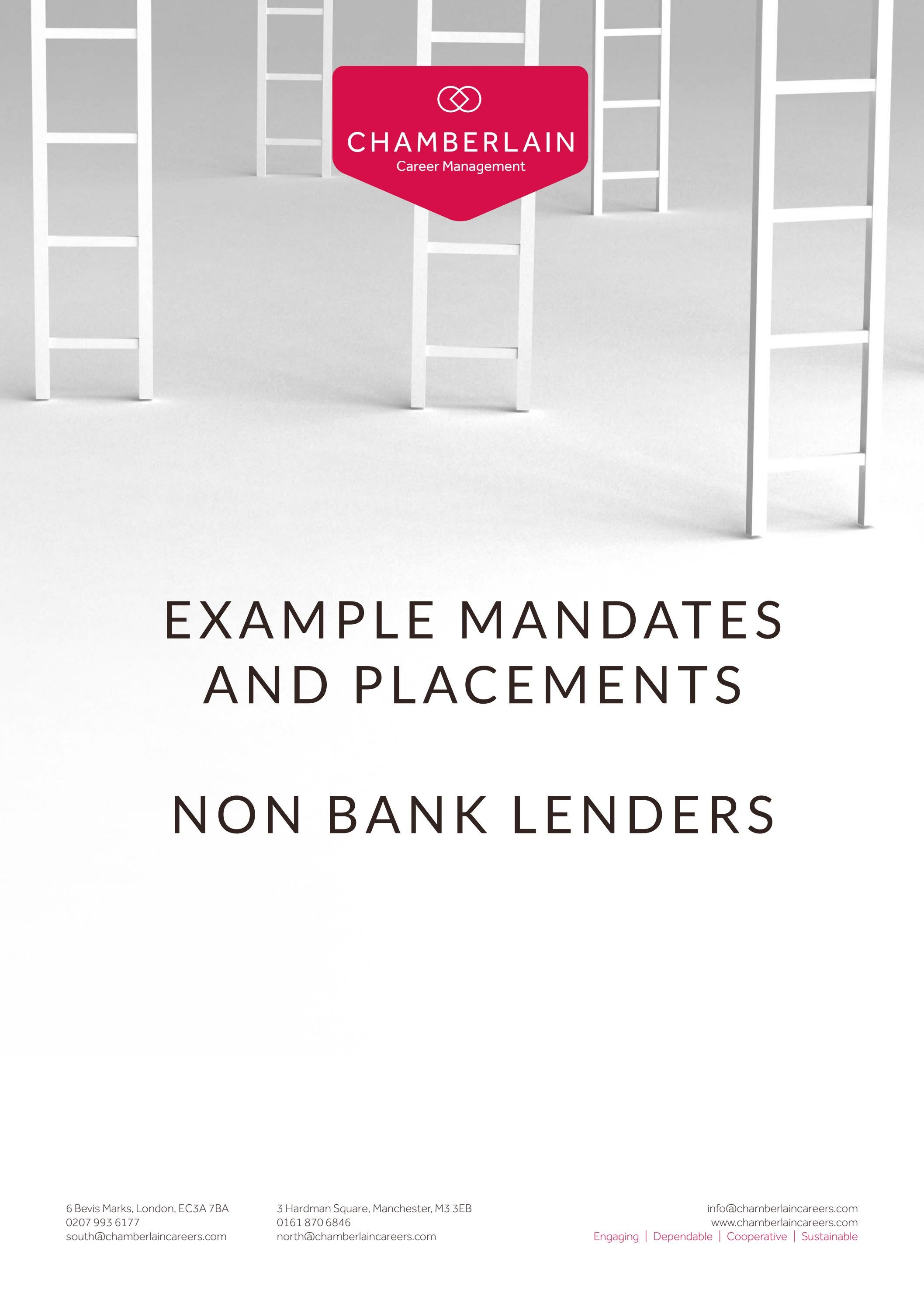 Chamberlain Example Mandates - Non Bank Lenders by outworkstudio - Issuu