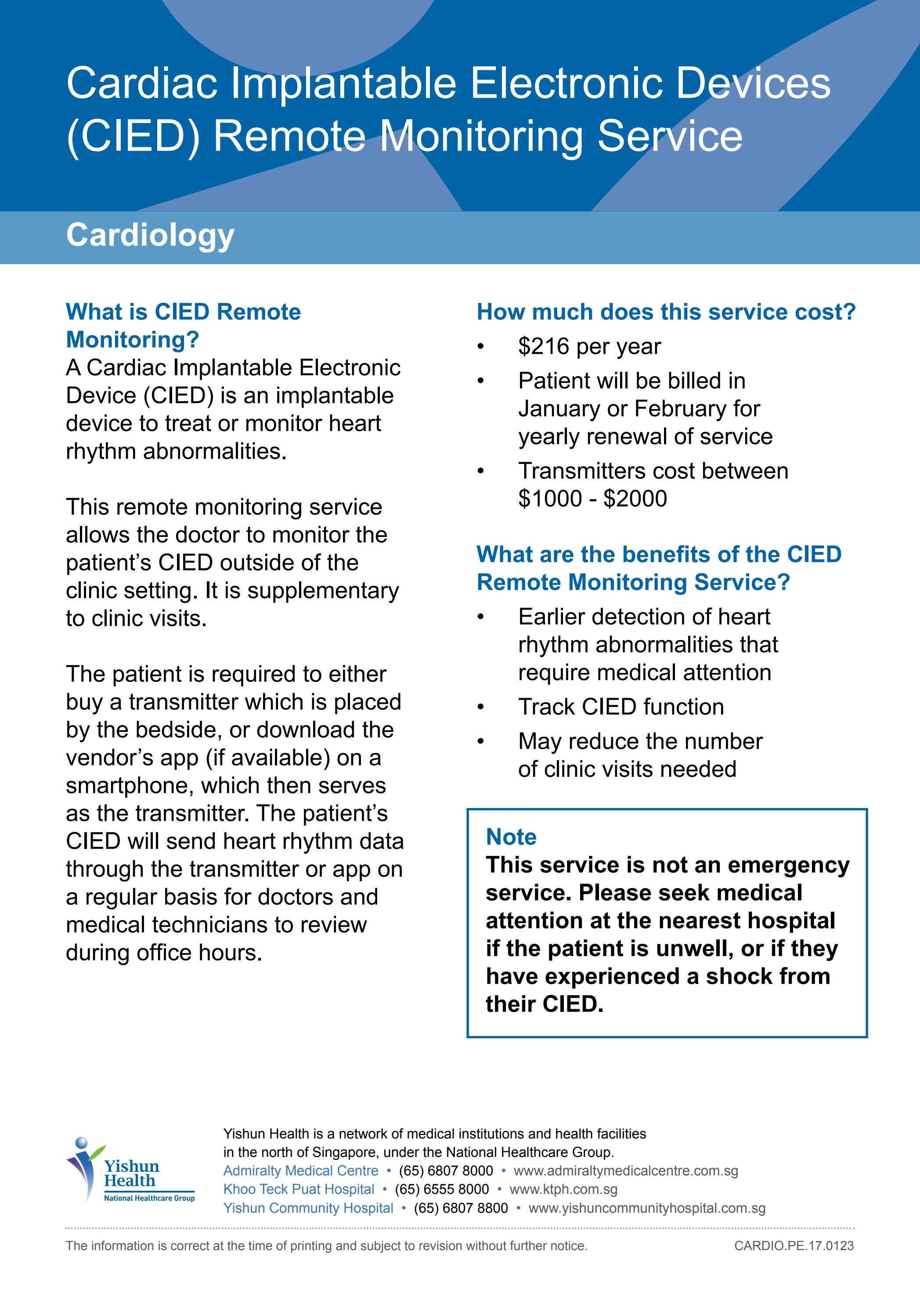 Cardiac Implantable Electronic Devices (CIED) Remote Monitoring ...