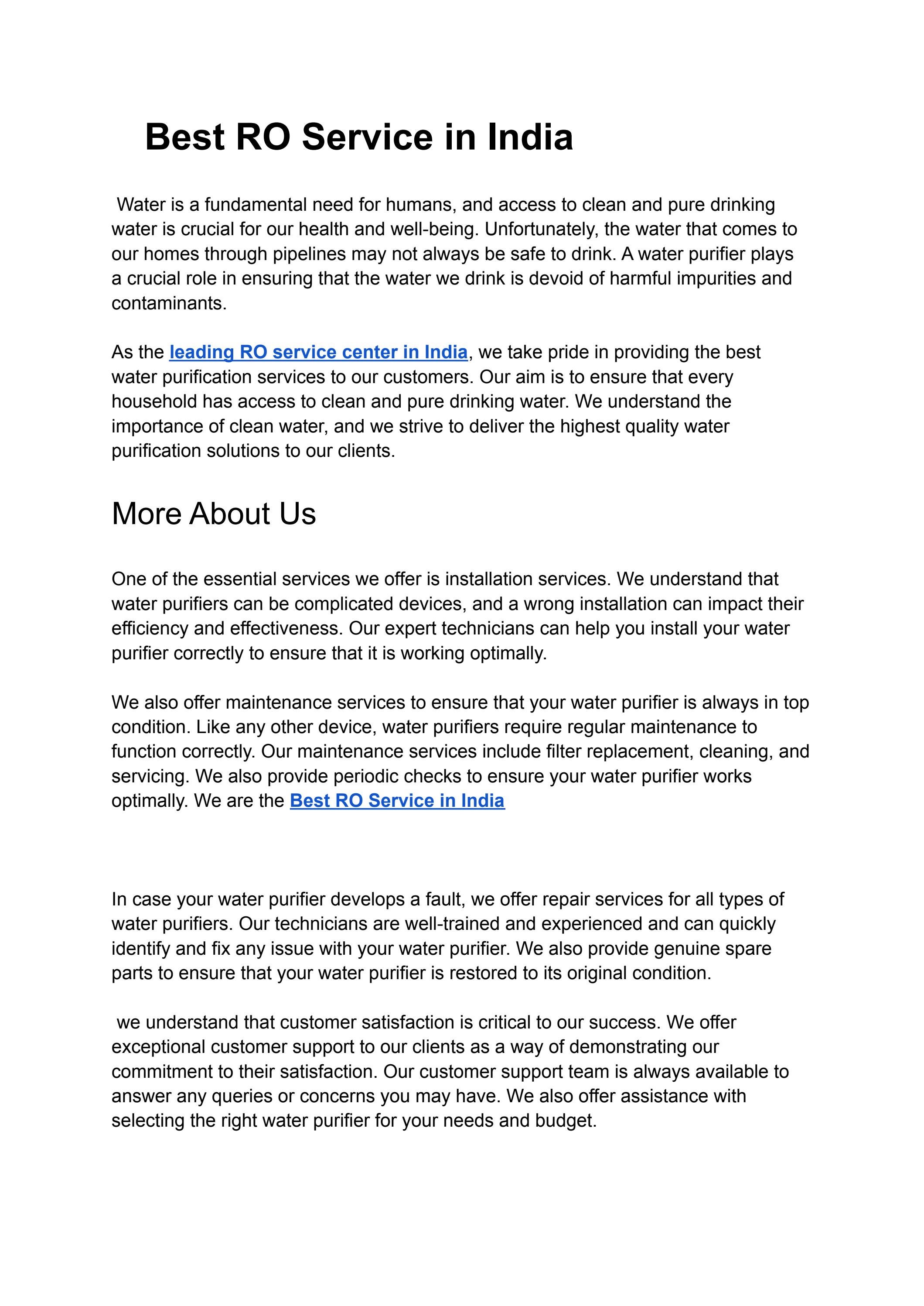 Best RO Service in India by ServiceOndoors com - Issuu