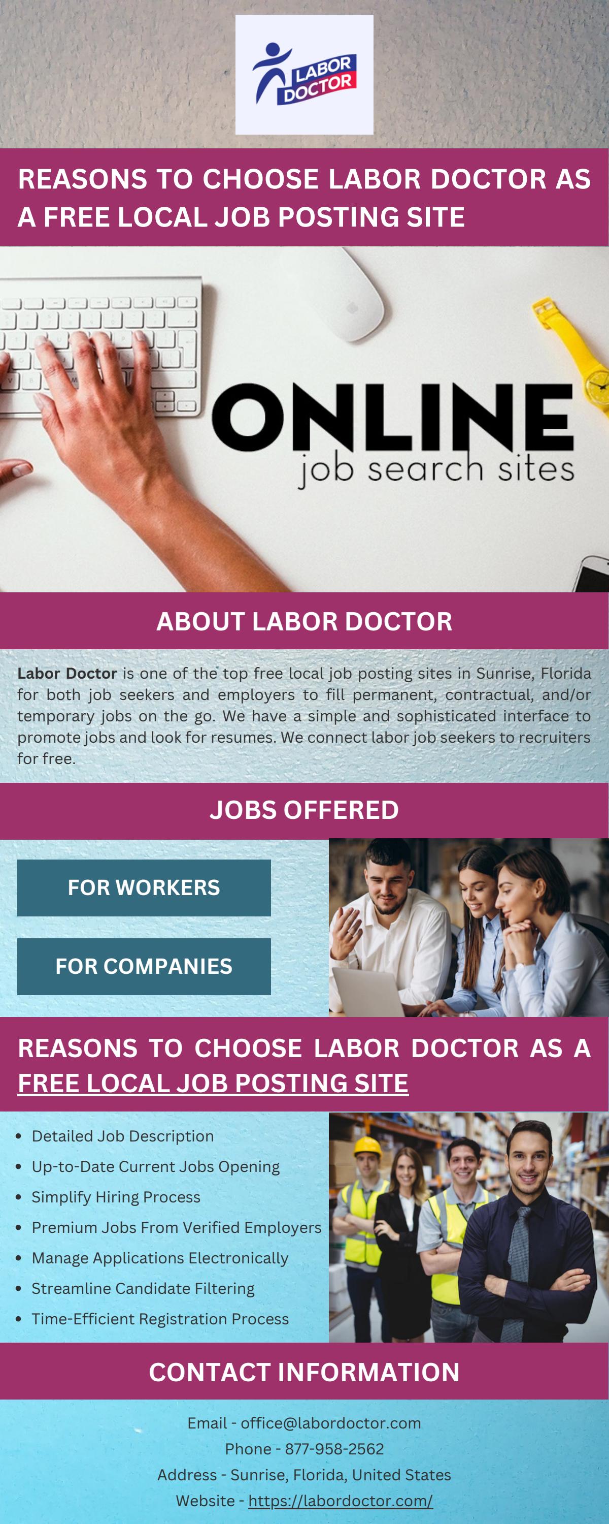 Reasons to Choose Labor Doctor as a Free Local Job Posting Site by ...