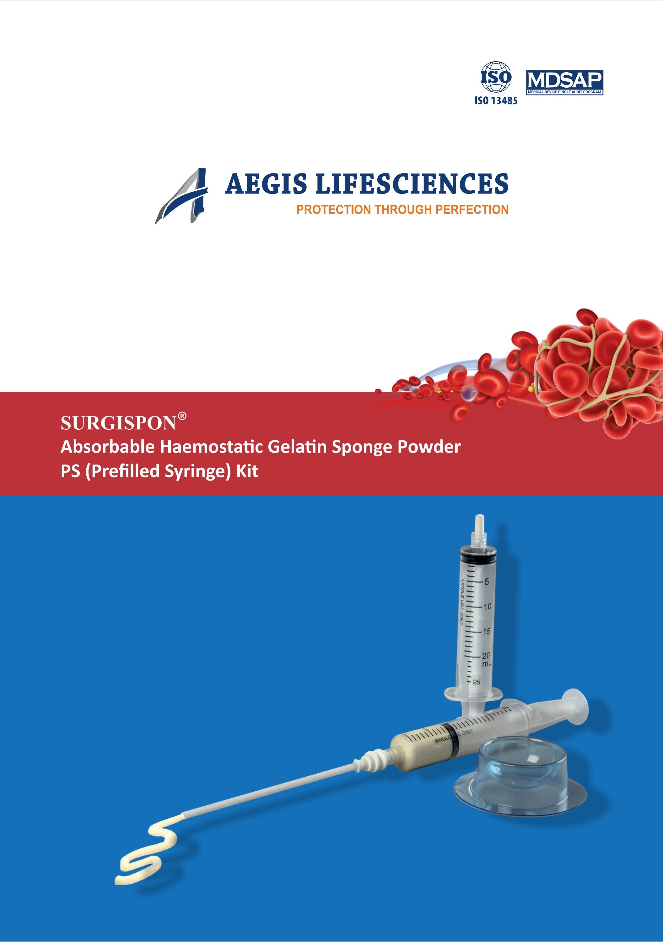SURGISPON Absorbable Haemostatic Gelatin Sponge Powder PS (Prefilled ...
