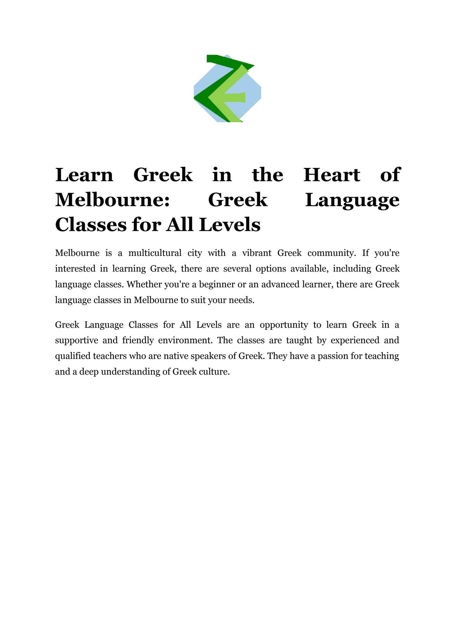 Learn Greek in the Heart of Melbourne: Greek Language Classes for All ...