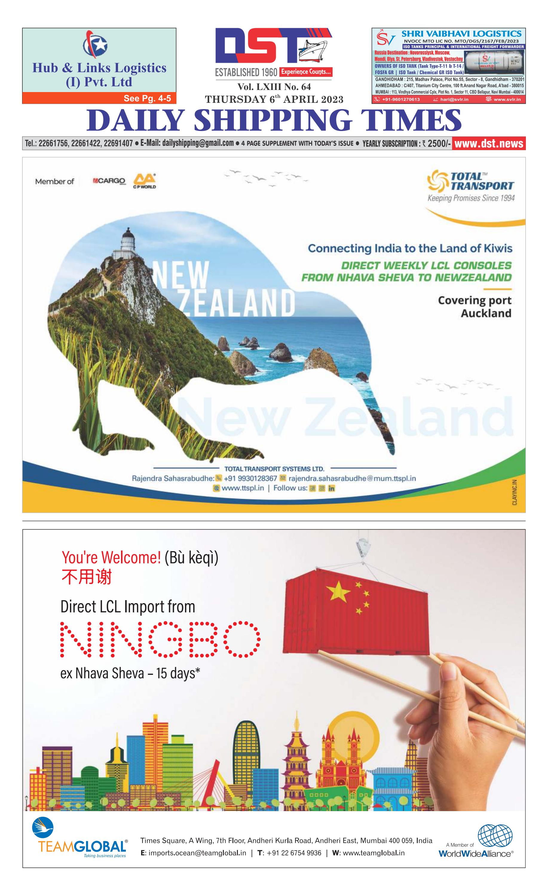 MUM-06-04-2023 by Daily Shipping Times - Issuu