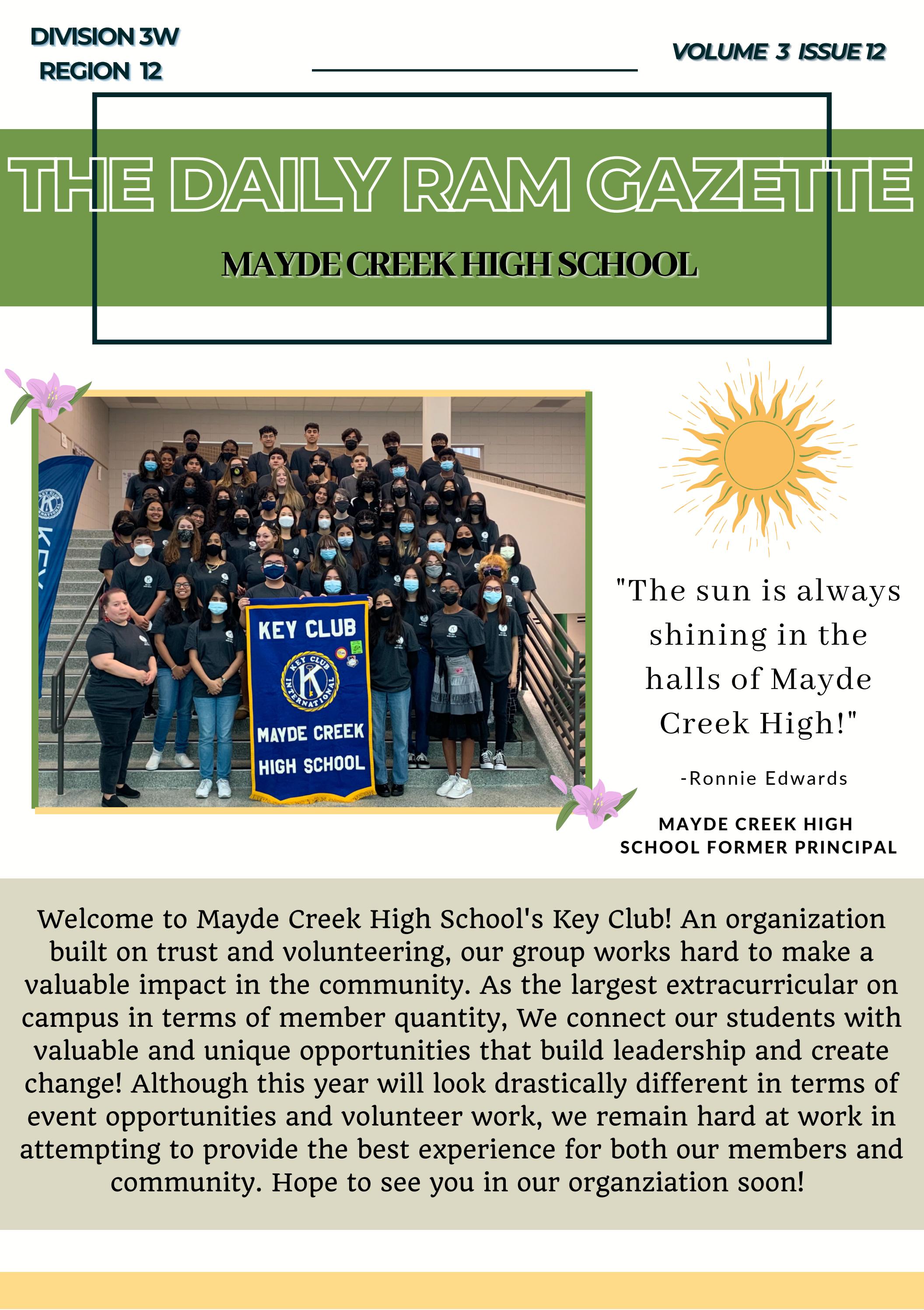 Mayde Creek Key Club - March Newsletter by Mayde Creek Key Club - Issuu