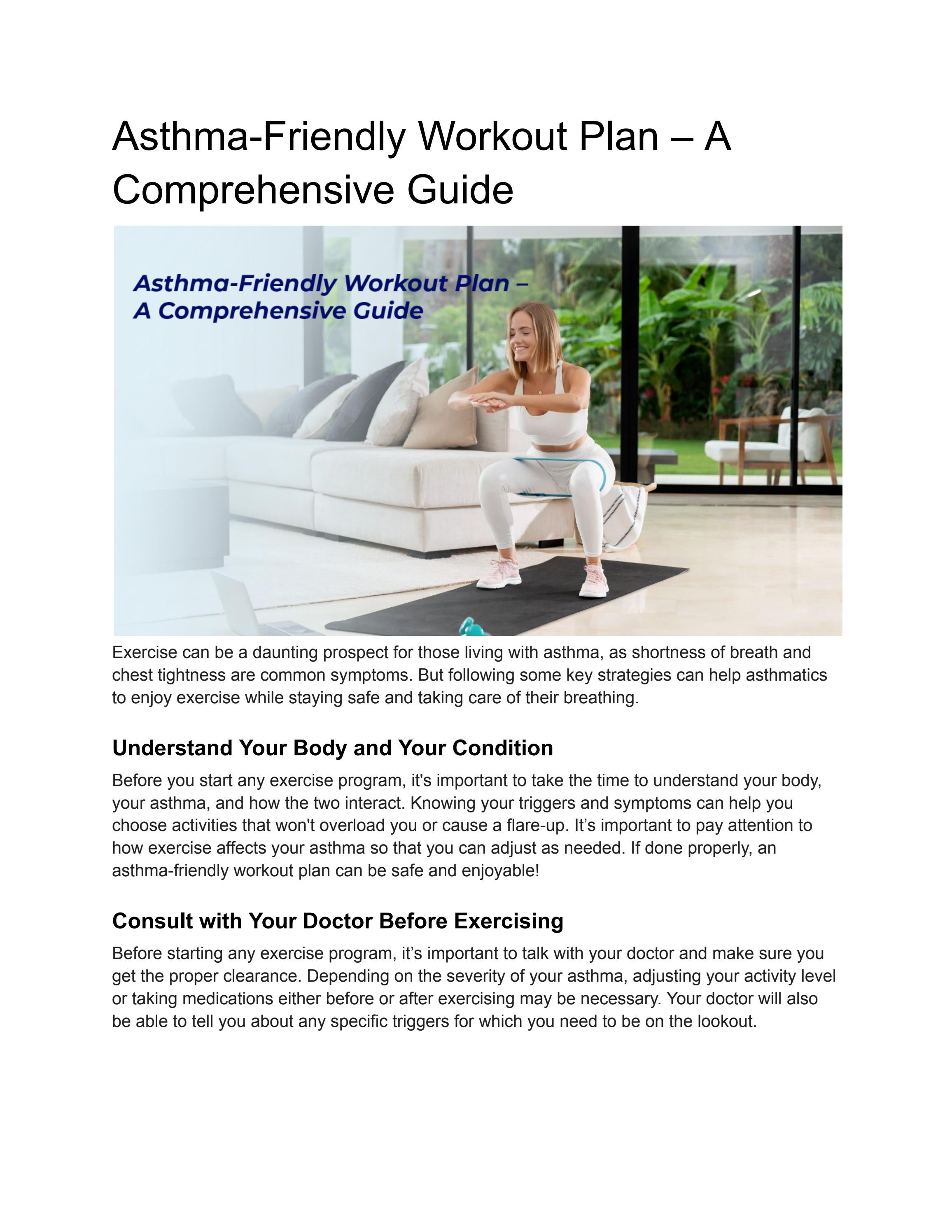 Asthma Friendly Workout Plan A Comprehensive Guide By RedAsh Tv Issuu
