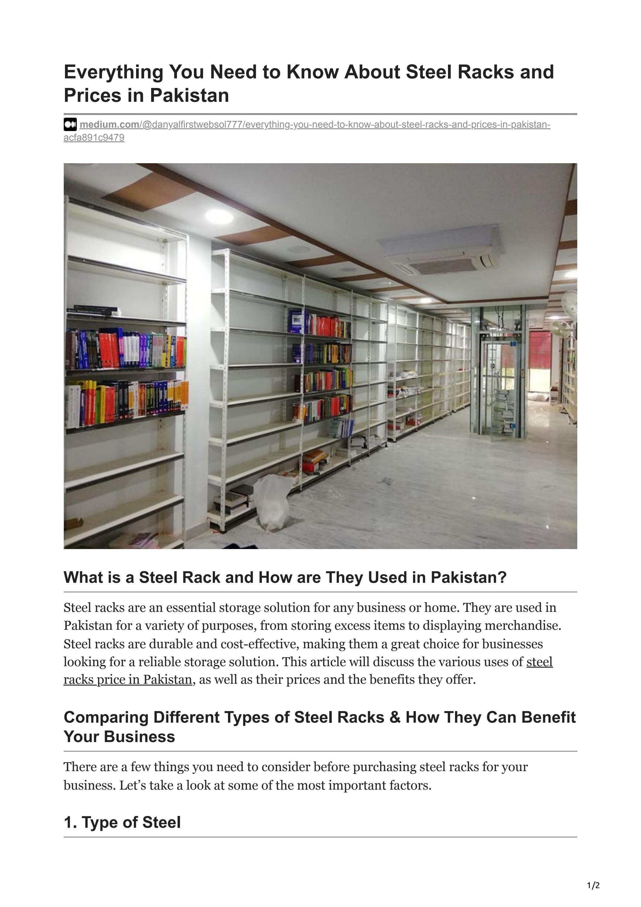 Everything You Need to Know About Steel Racks and Prices in Pakistan by ...