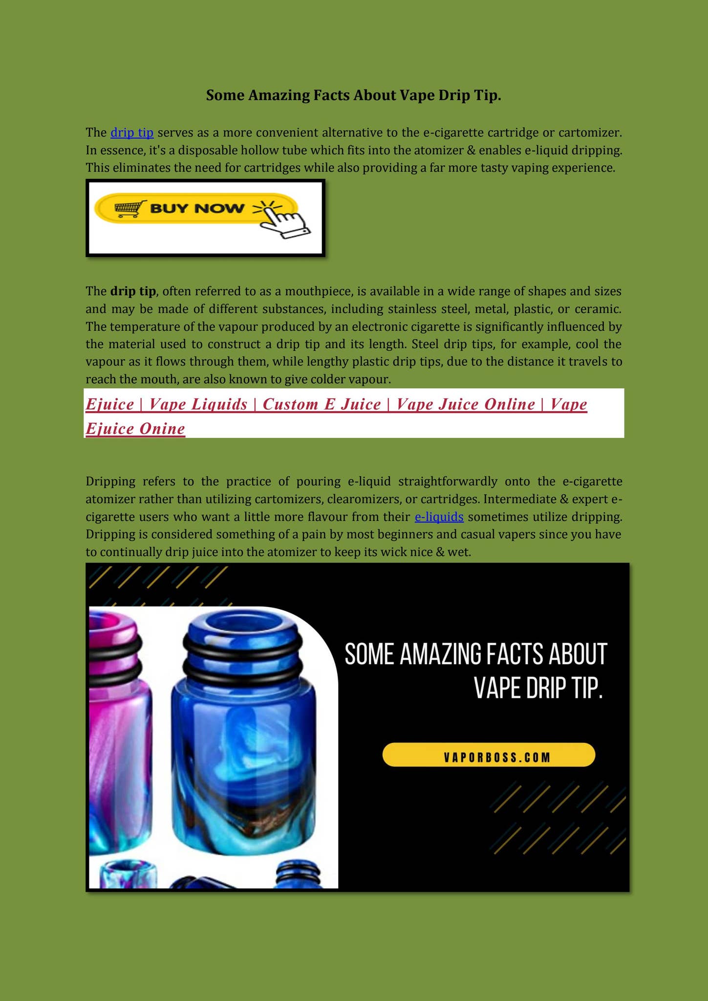 Some Amazing Facts About Vape Drip Tip. by Vapor Boss - Issuu