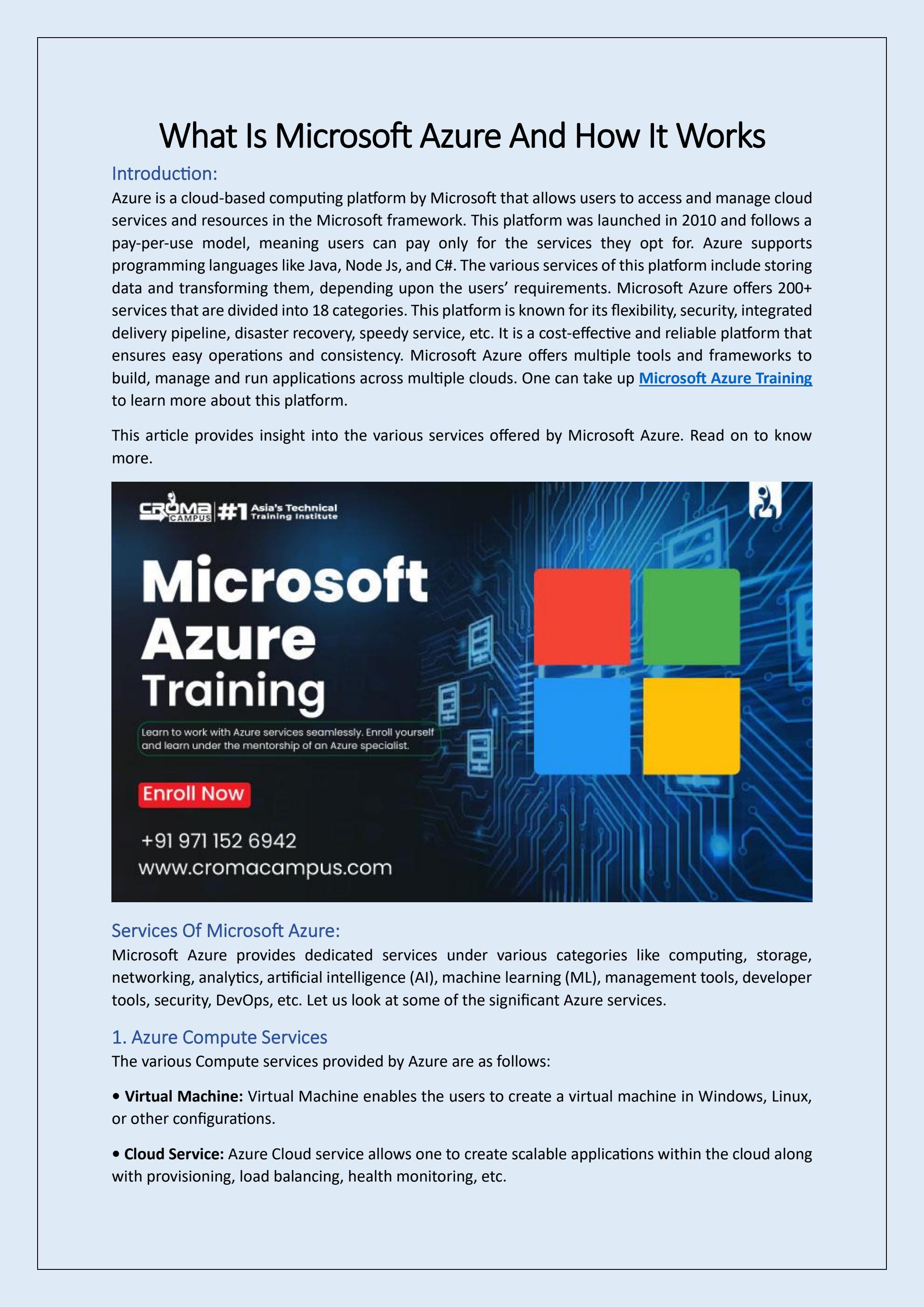 What Is Microsoft Azure And How It Works By Cromacampuseducation Issuu what-is-microsoft-azure-and-how-it-works-by-cromacampuseducation-issuu