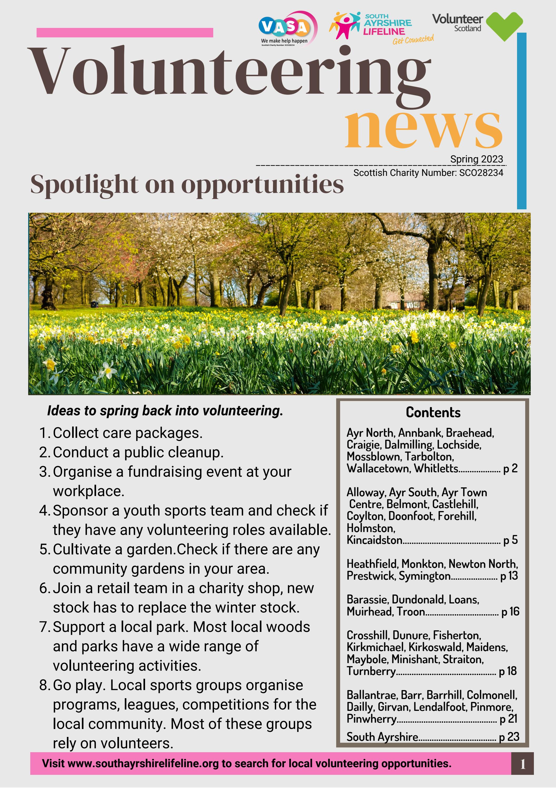 Spring Volunteering Opportunities Newsletter by Voluntary Action South ...