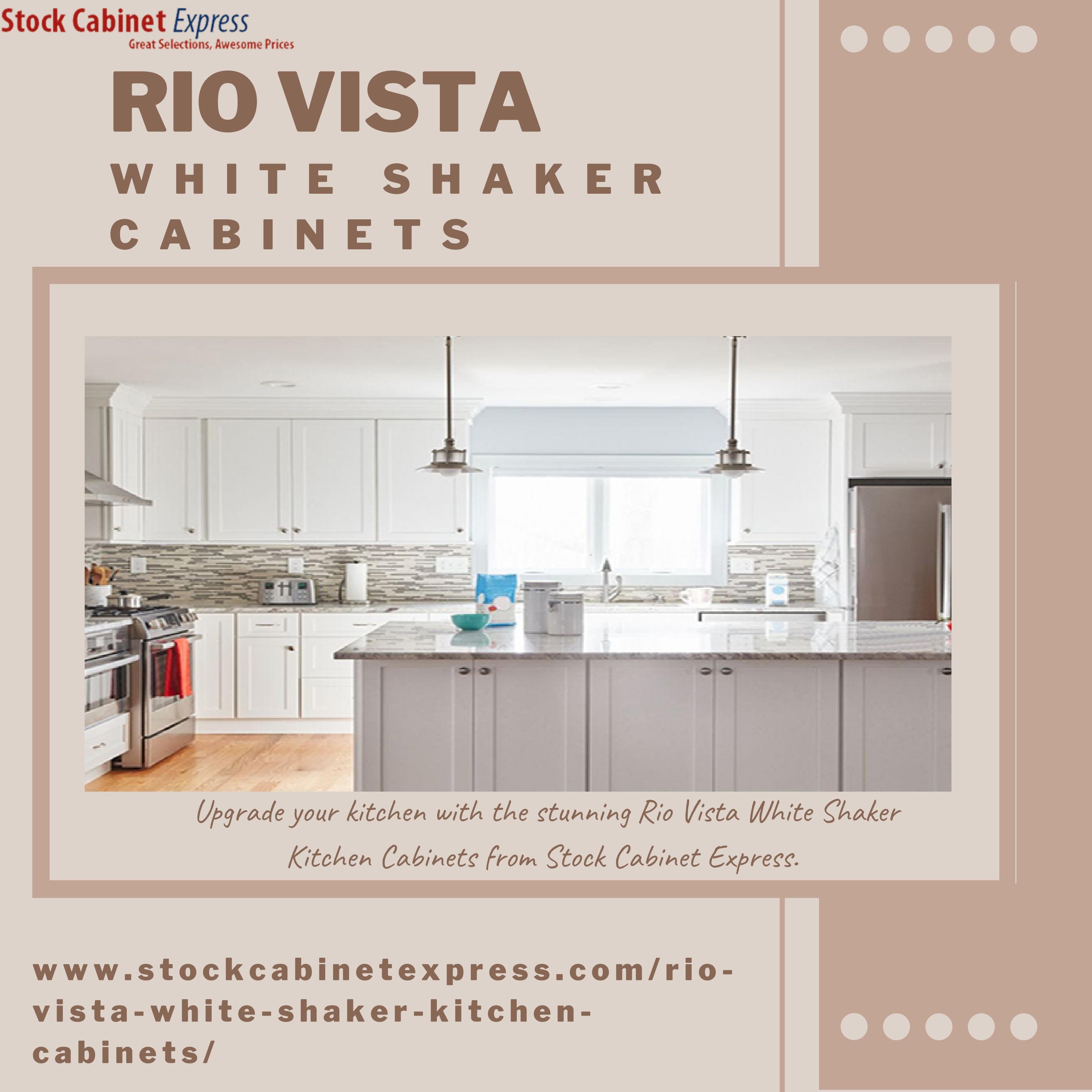 Rio Vista White Shaker Kitchen Cabinets | Stock Cabinet Express by ...