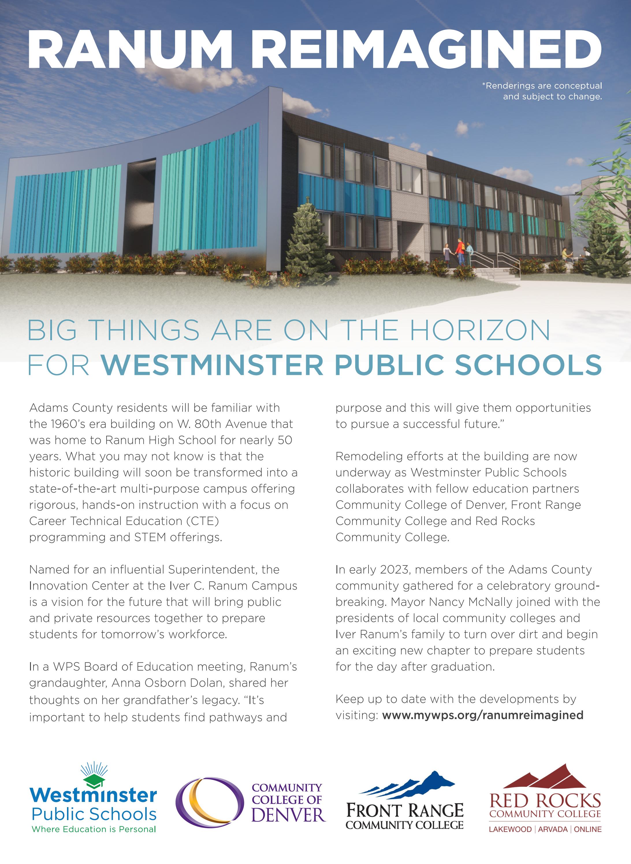 Ranum Reimagined by Westminster Public Schools - Issuu