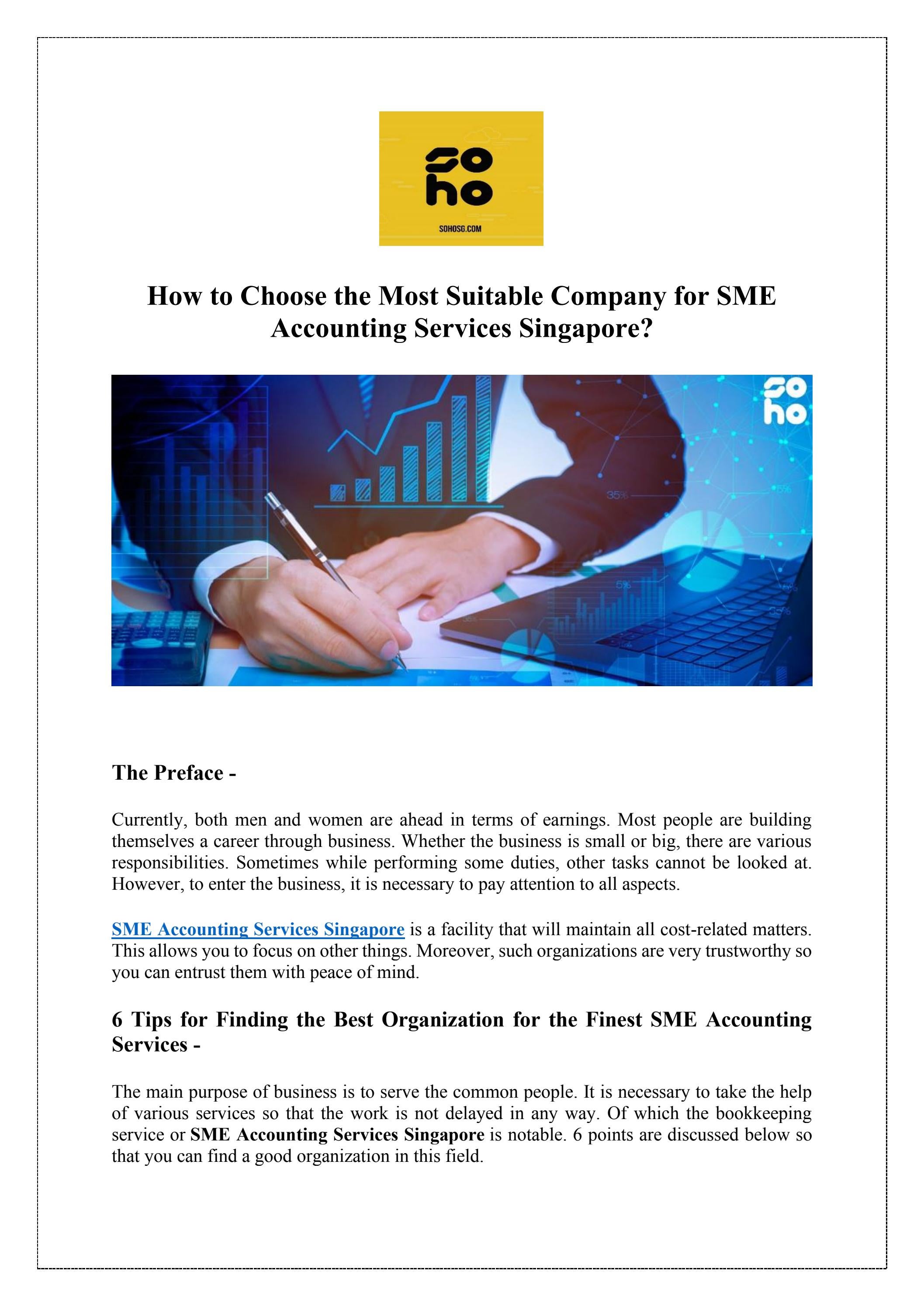 How to Choose the Most Suitable Company for SME Accounting Services ...