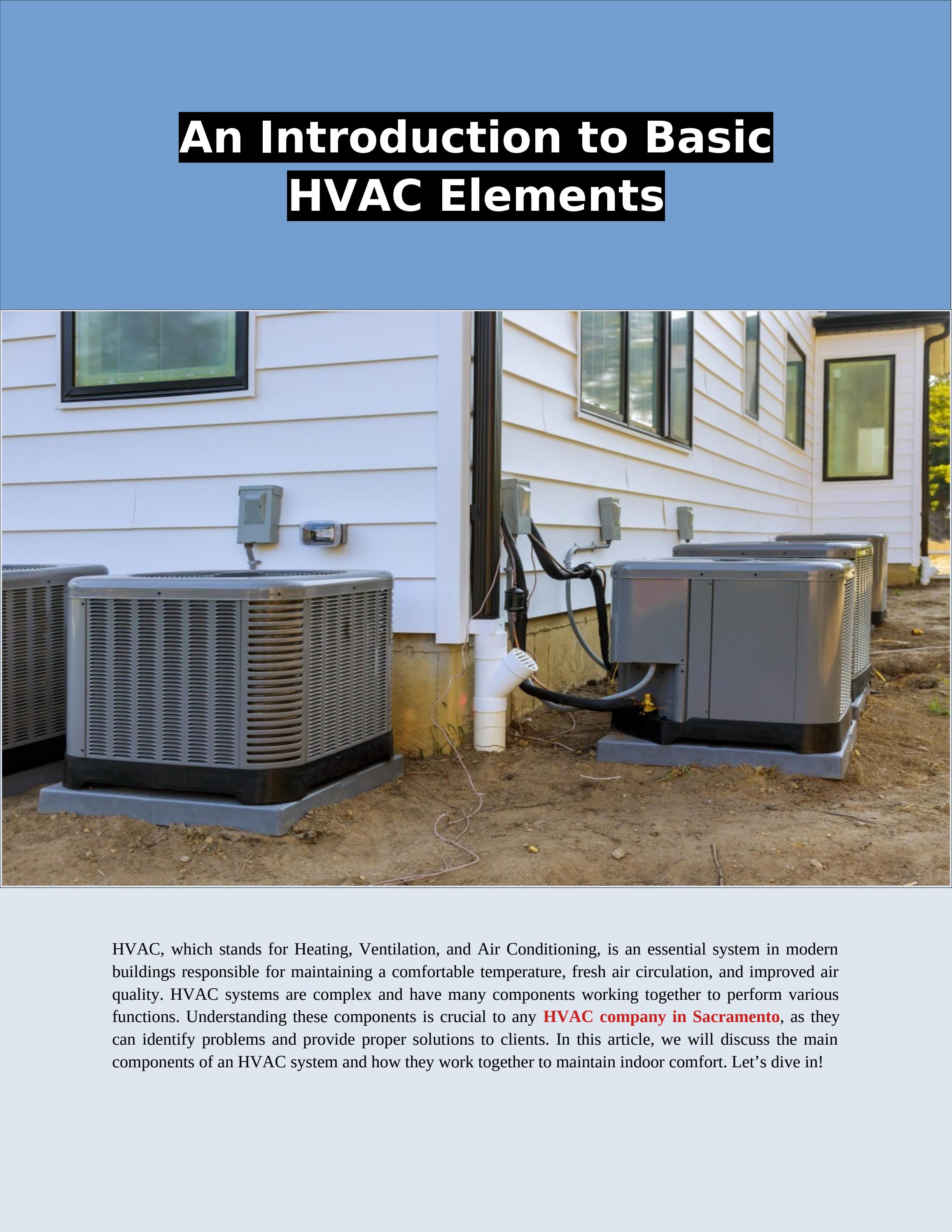 An Introduction to Basic HVAC Elements by Ace Plumbing - Issuu