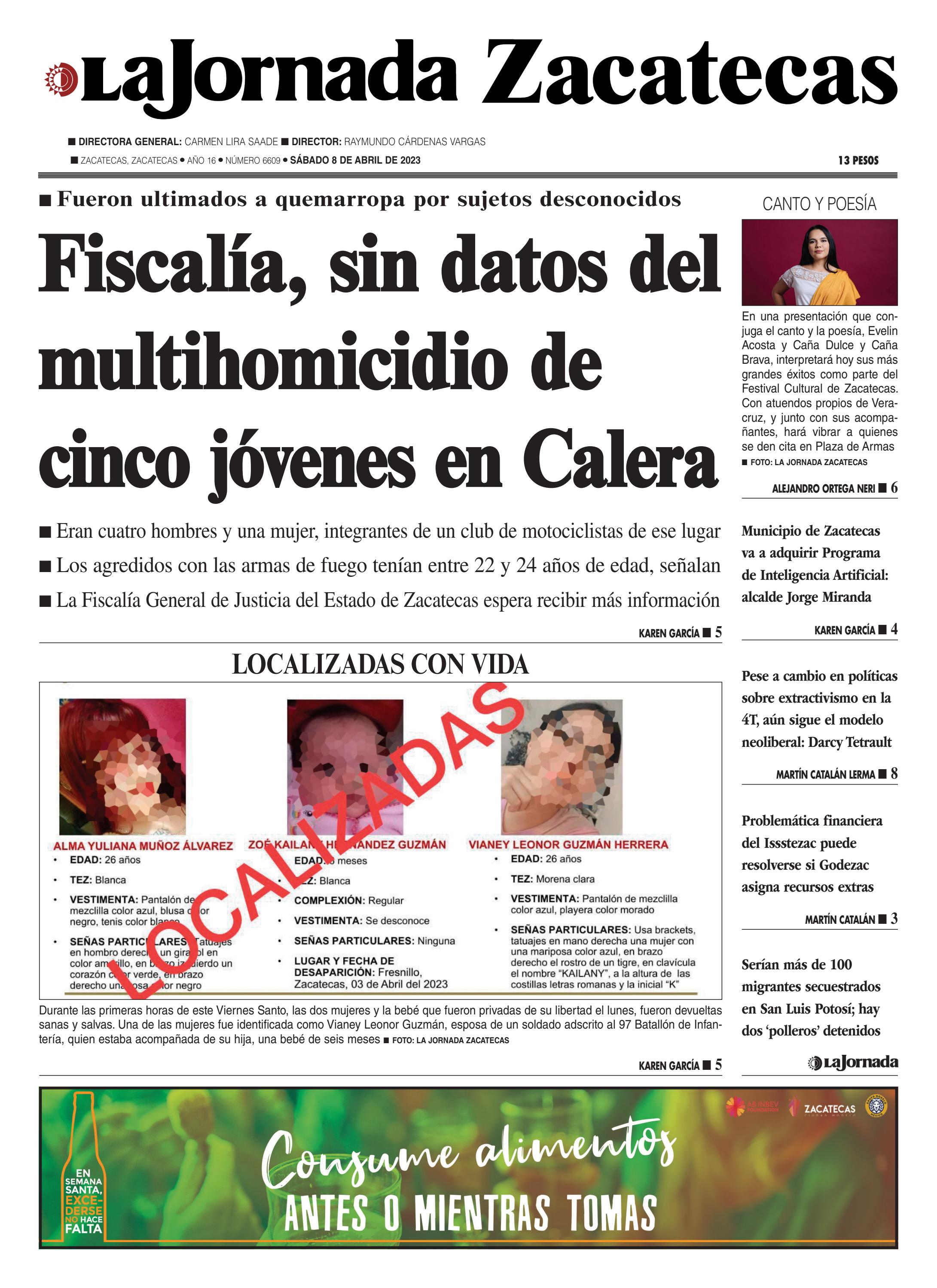 La Jornada Zacatecas 08 de Abril de 2023 by La Jornada Zacatecas - Issuu