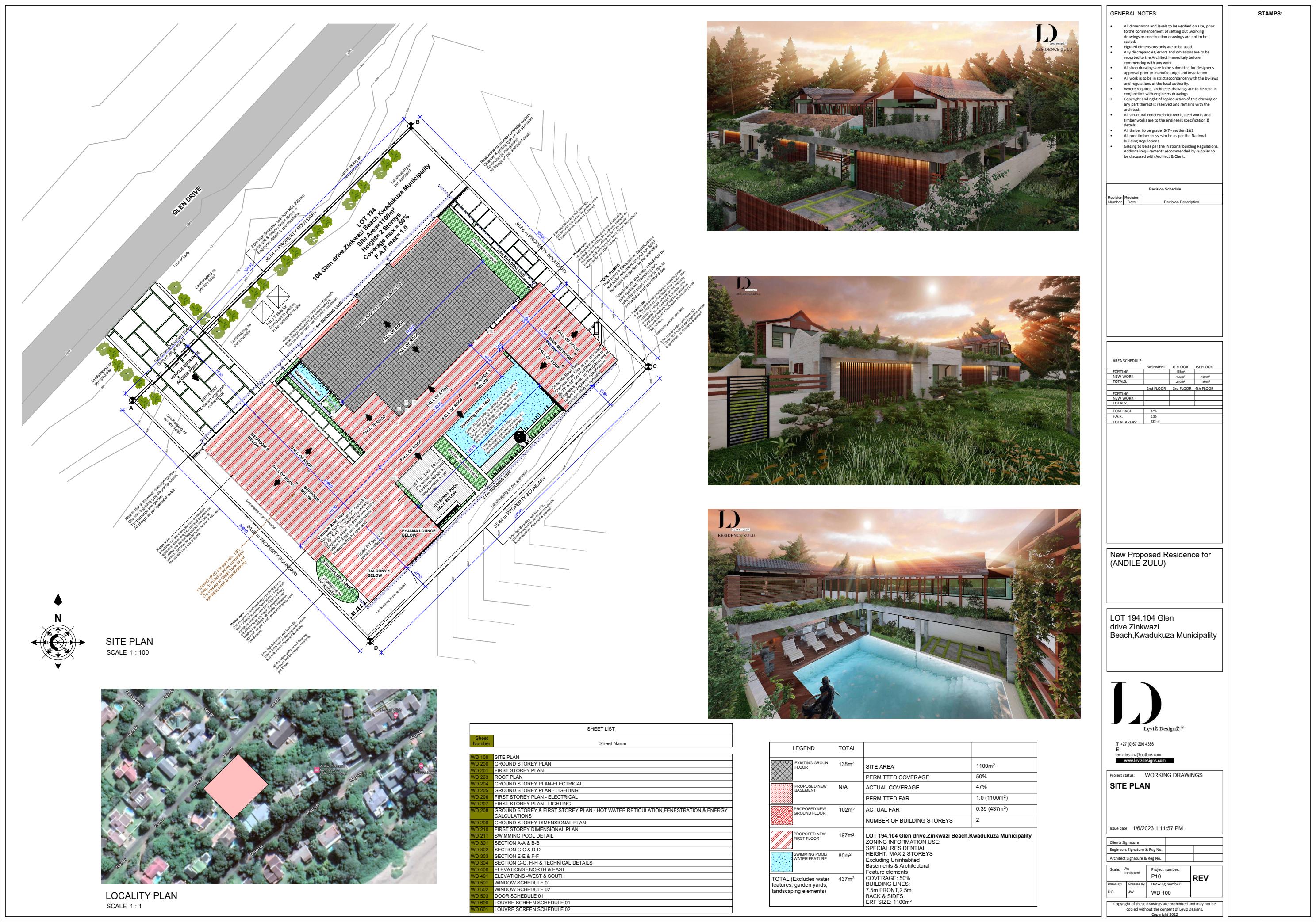 Residence Zulu_Zinkwazi beach Durban_Working Drawings_Part 1 by David ...