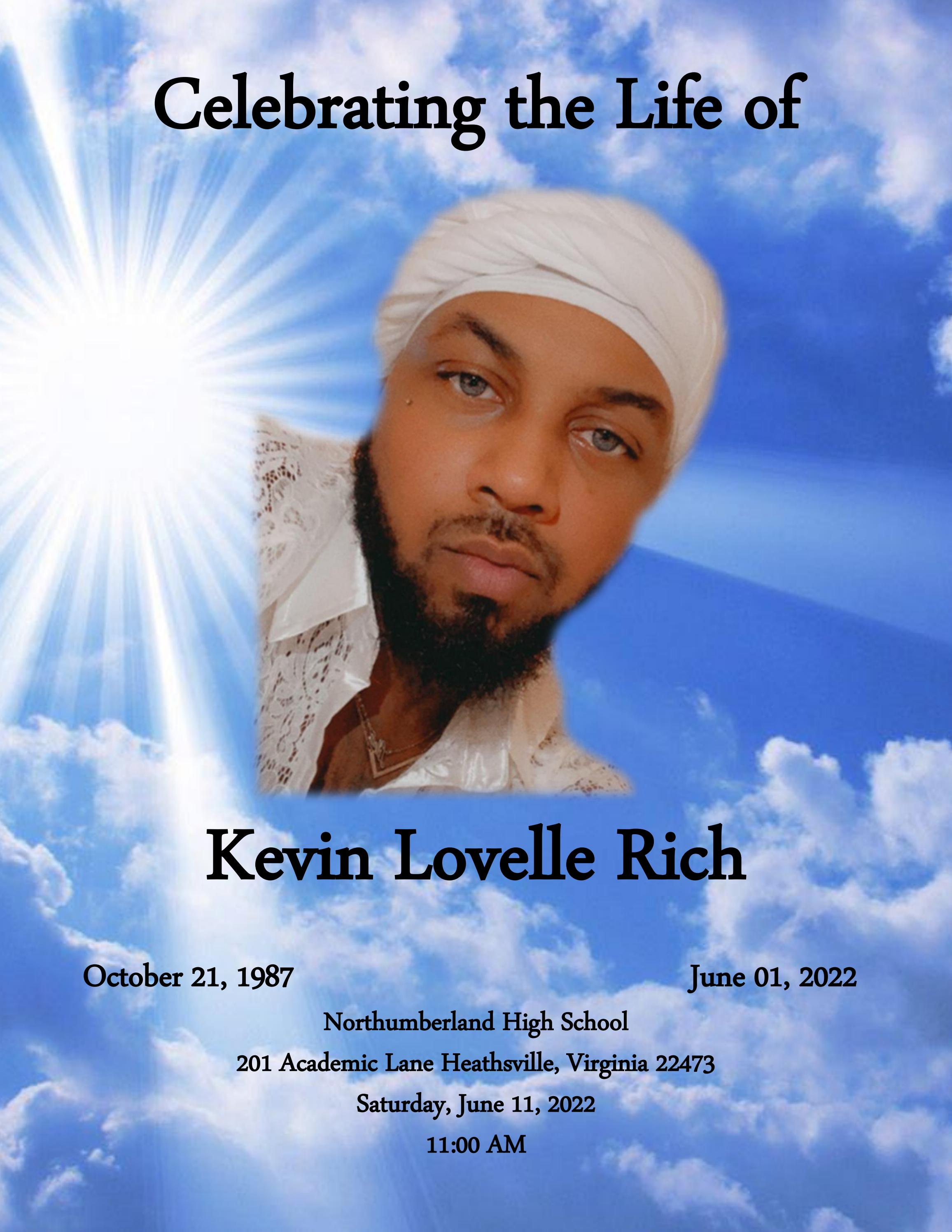 Kevin L. Rich Celebration of Life Program by David Williams - Issuu