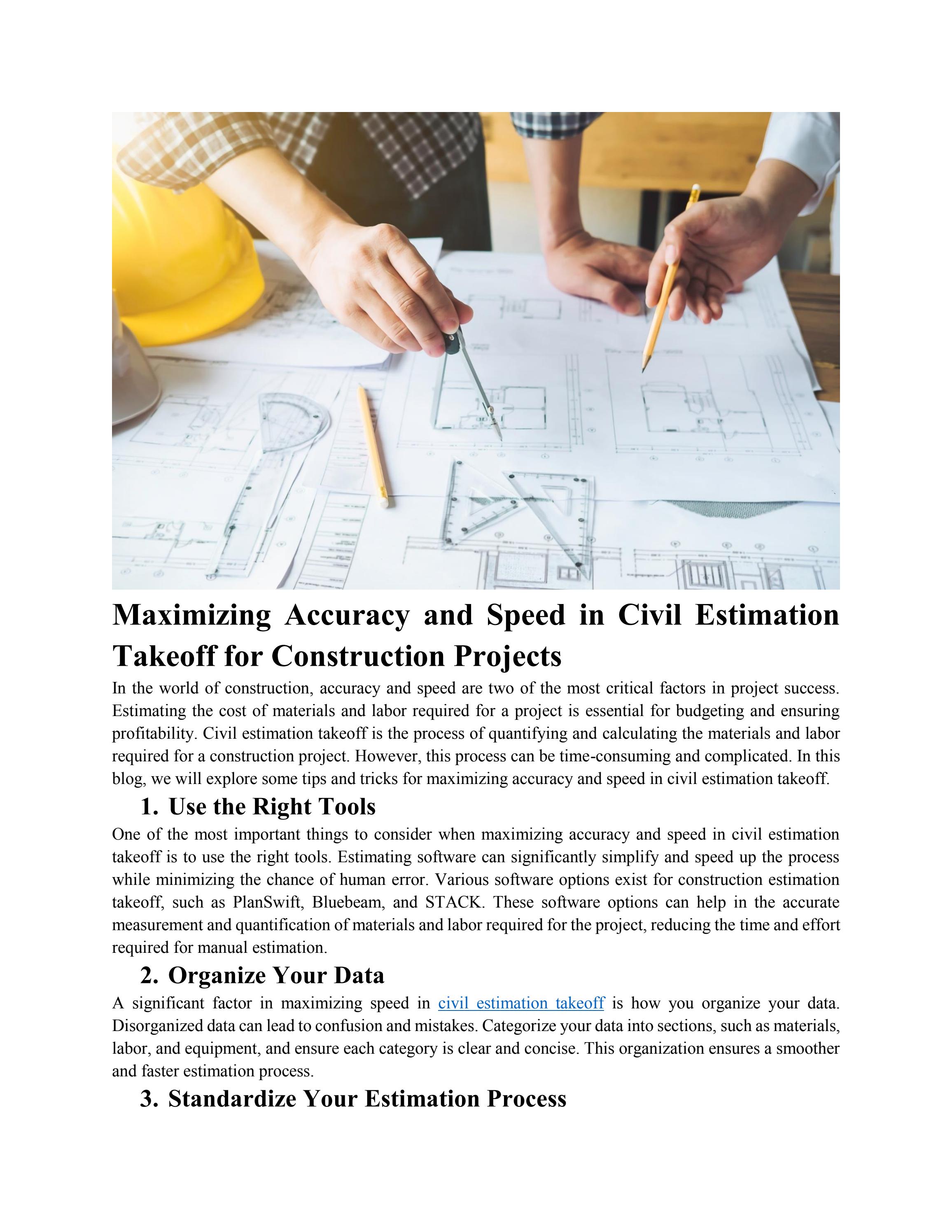 Civil Takeoff by Precision Estimator - Issuu