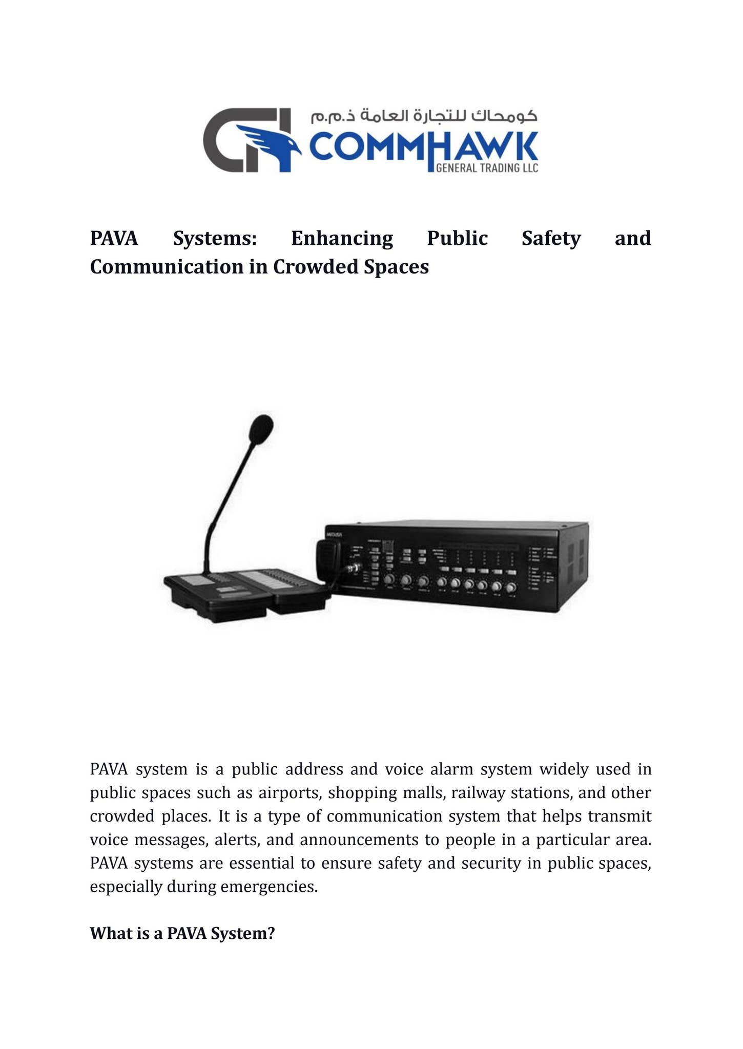 PAVA Systems: Enhancing Public Safety and Communication in Crowded ...